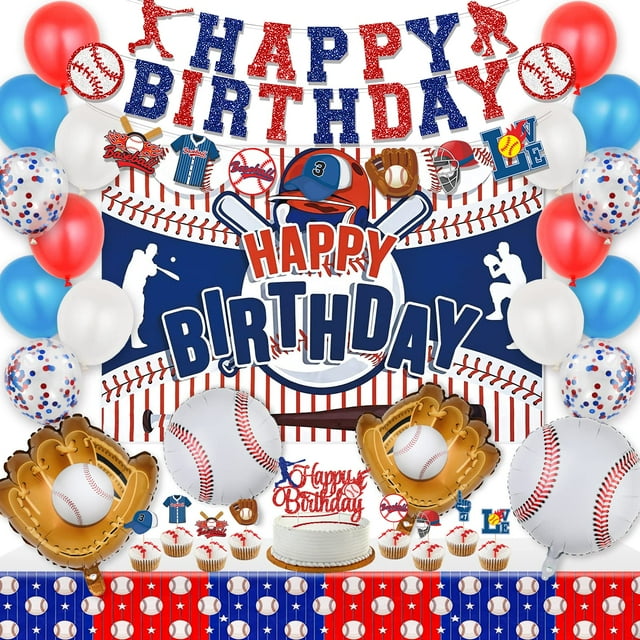 Baseball Party Decorations, Baseball Birthday Party BSL1 Supplies Kit ...
