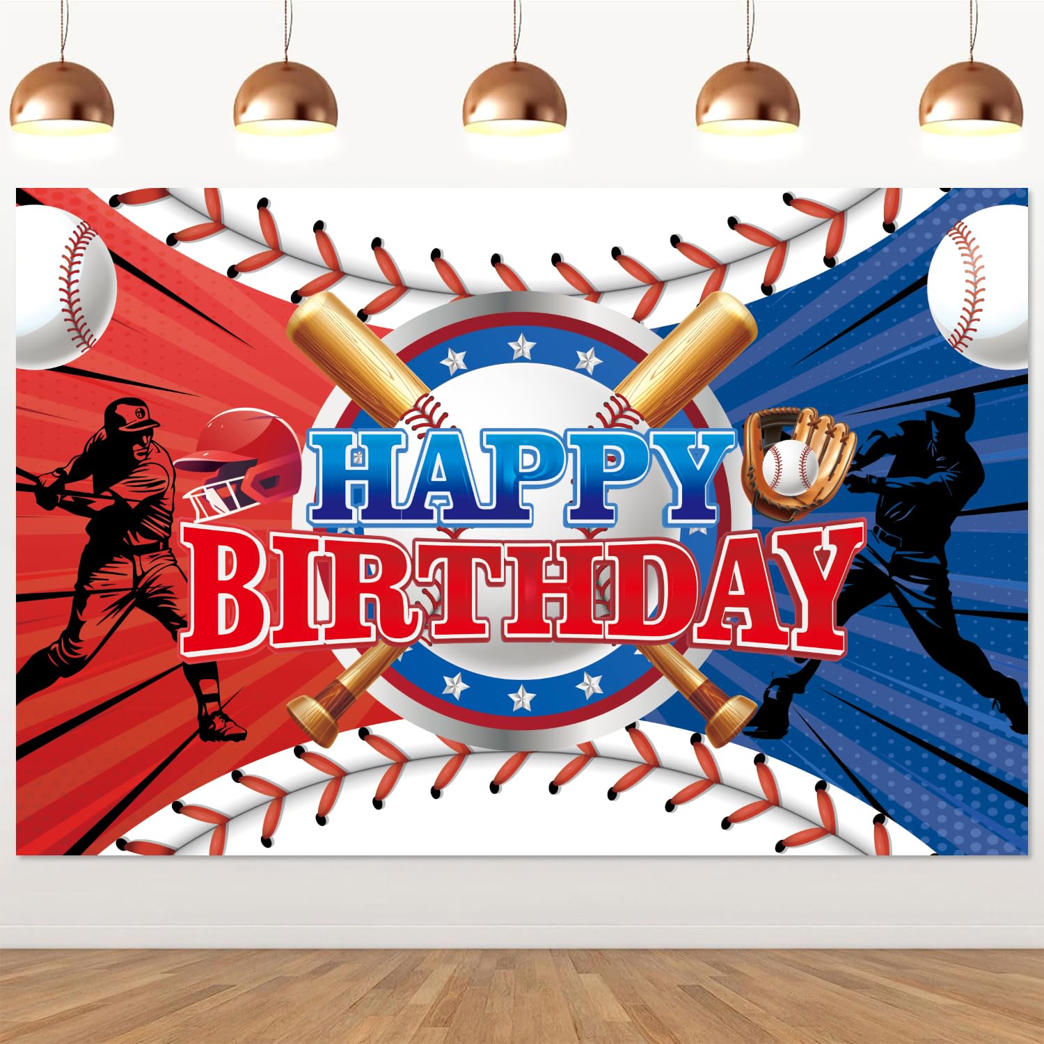 For Party Happy Birthday Banner For Baseball Birthday Decorations ...
