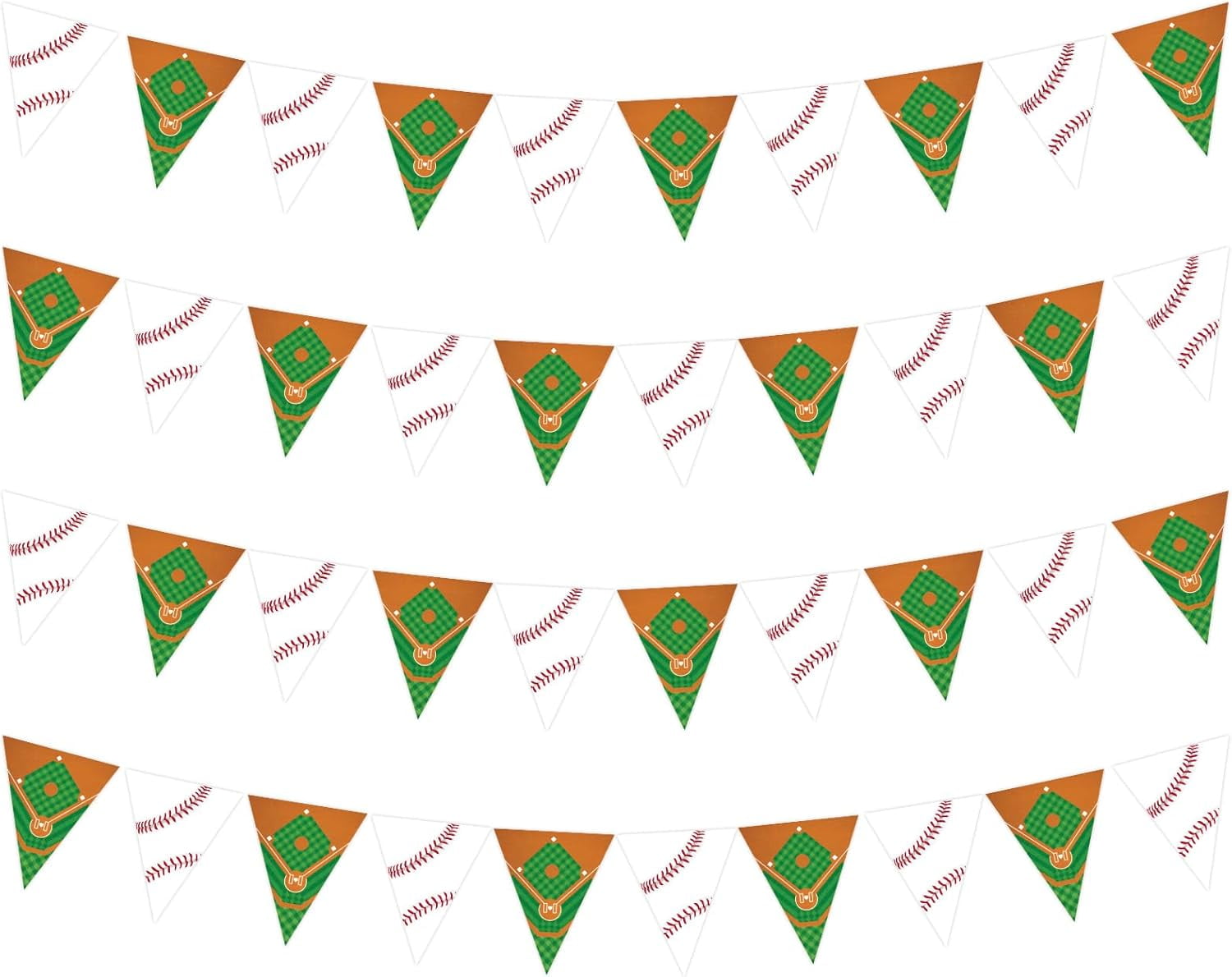 Baseball Party Supplies Baseball Paper Pennant Bunting Baseball Theme ...