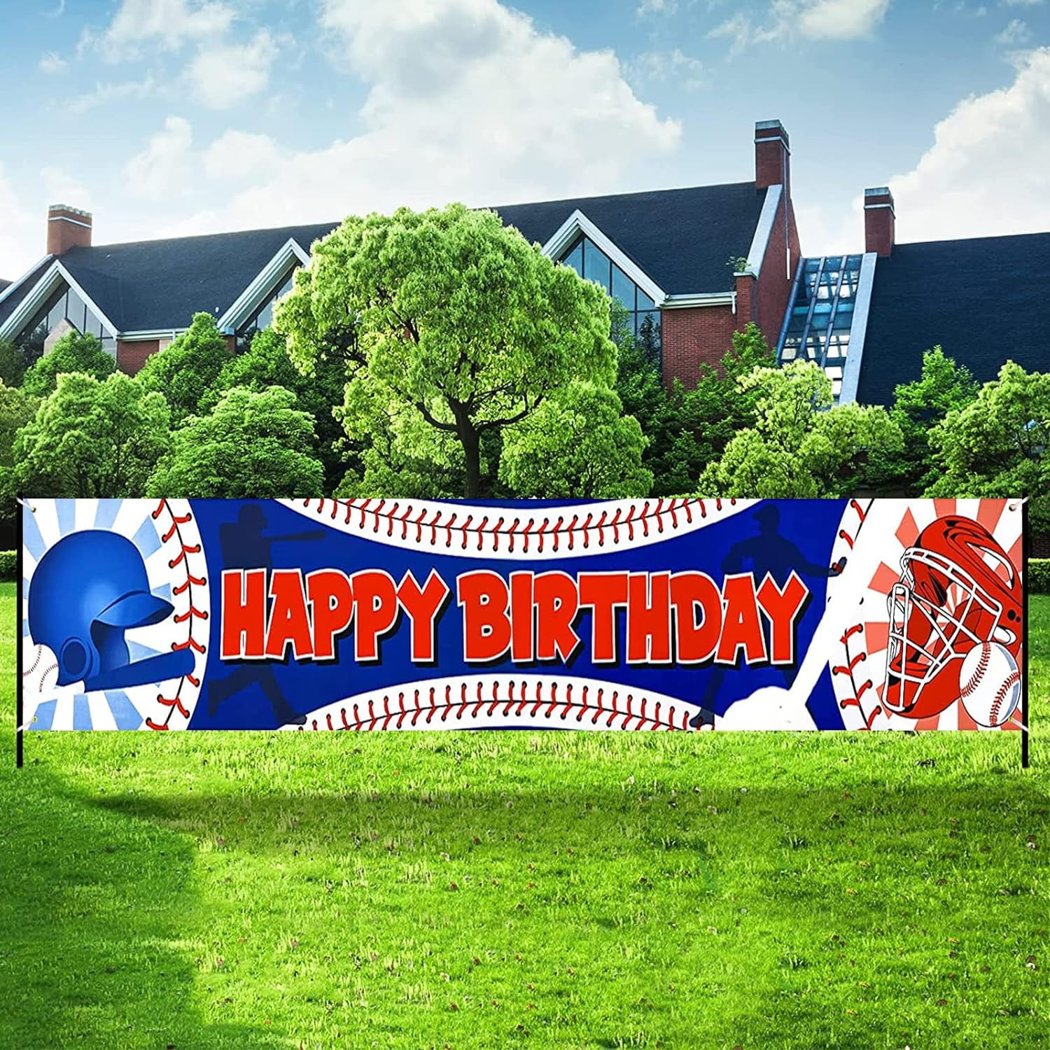 Baseball Party Supplies, Baseball Happy Birthday Banner Sport Themed ...