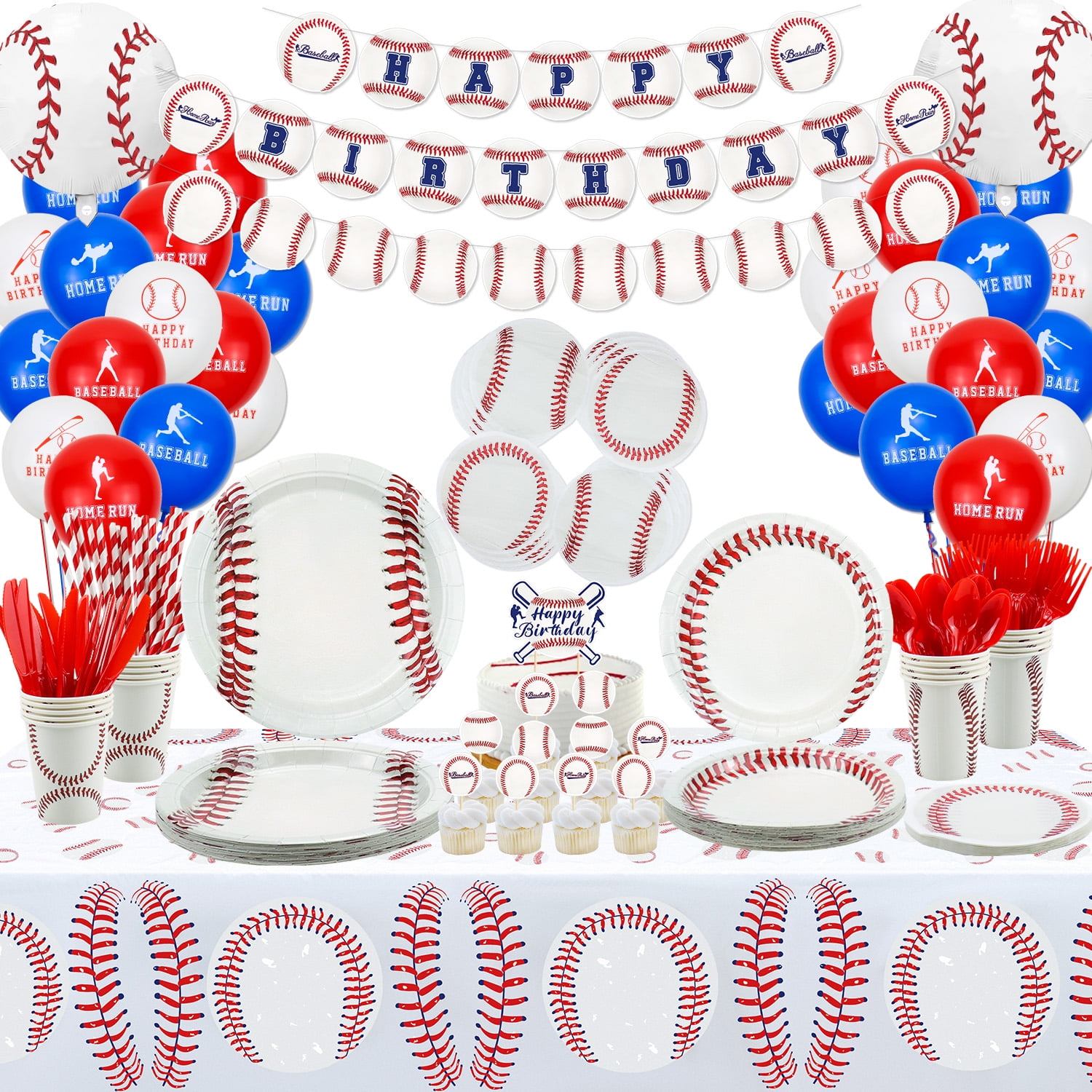 Baseball Themed Party Supplies - Favors, Tableware, Decorations, Serves ...