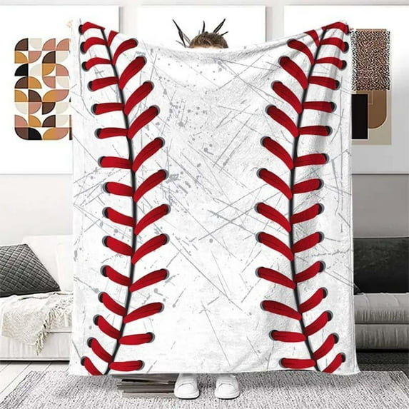 Baseball Pattern Blanket, Soft Throw Blanket, Air-conditioned Room ...