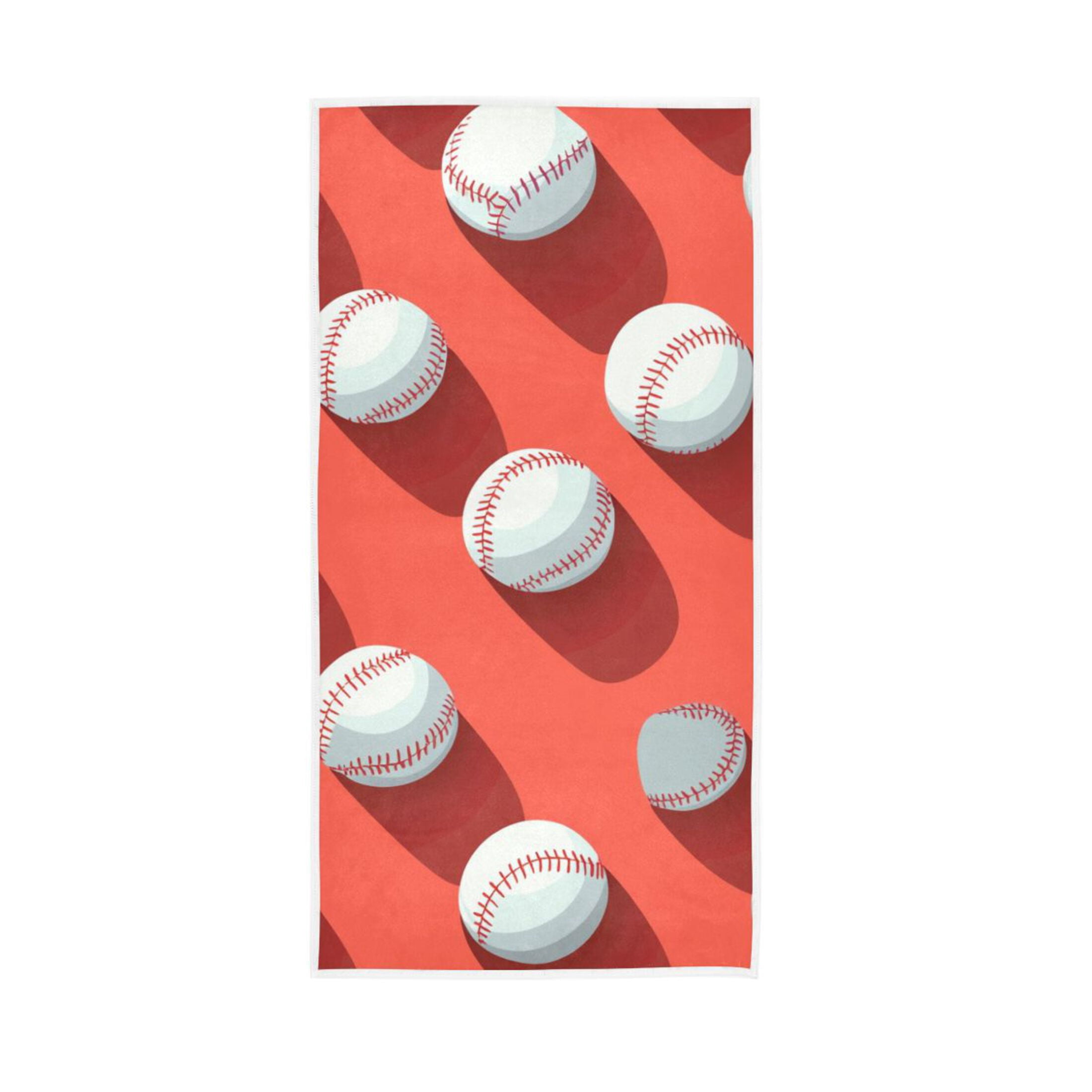 Baseball Pattern Face Towel Absorbent Hand Towels Bath Sport Gym ...