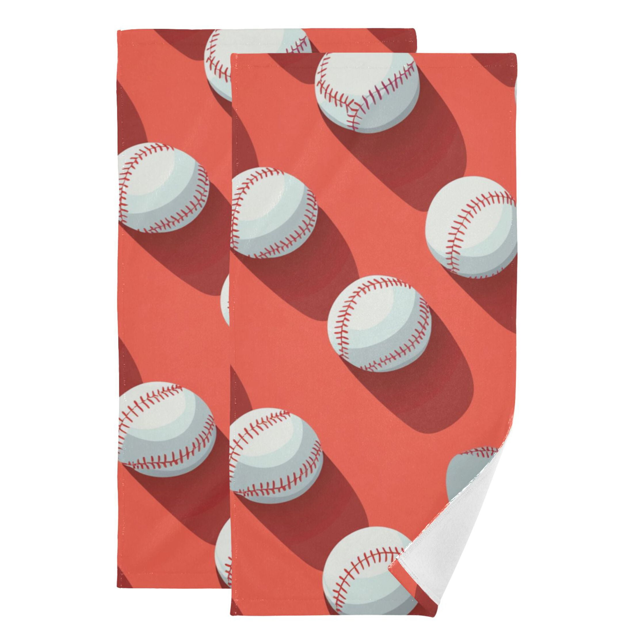 Baseball Pattern Hand Towel Absorbent Bath Towels for Bathroom Sports ...