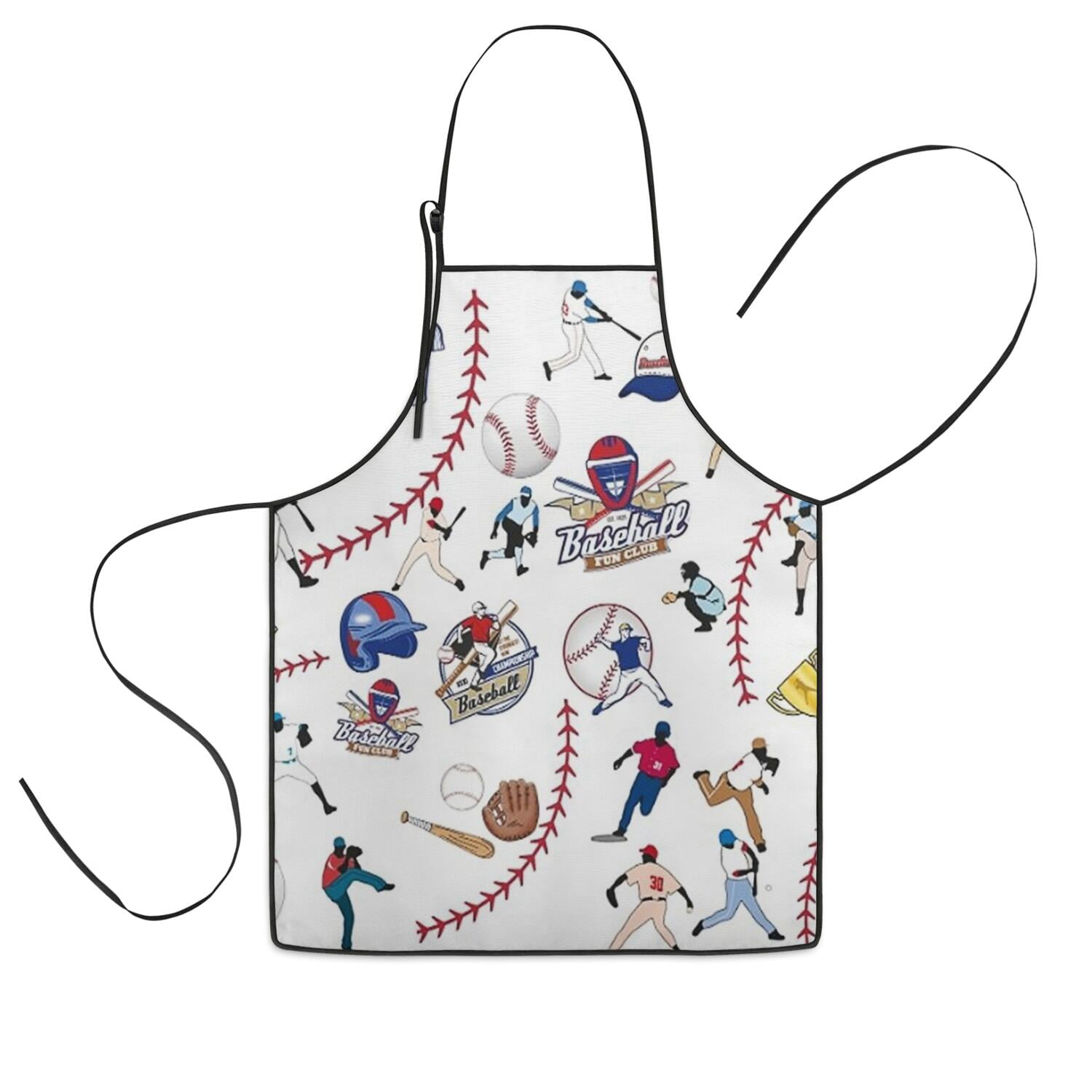 Baseball Pattern Kids Aprons for Girls and Boys,Adjustable Neck Strap ...