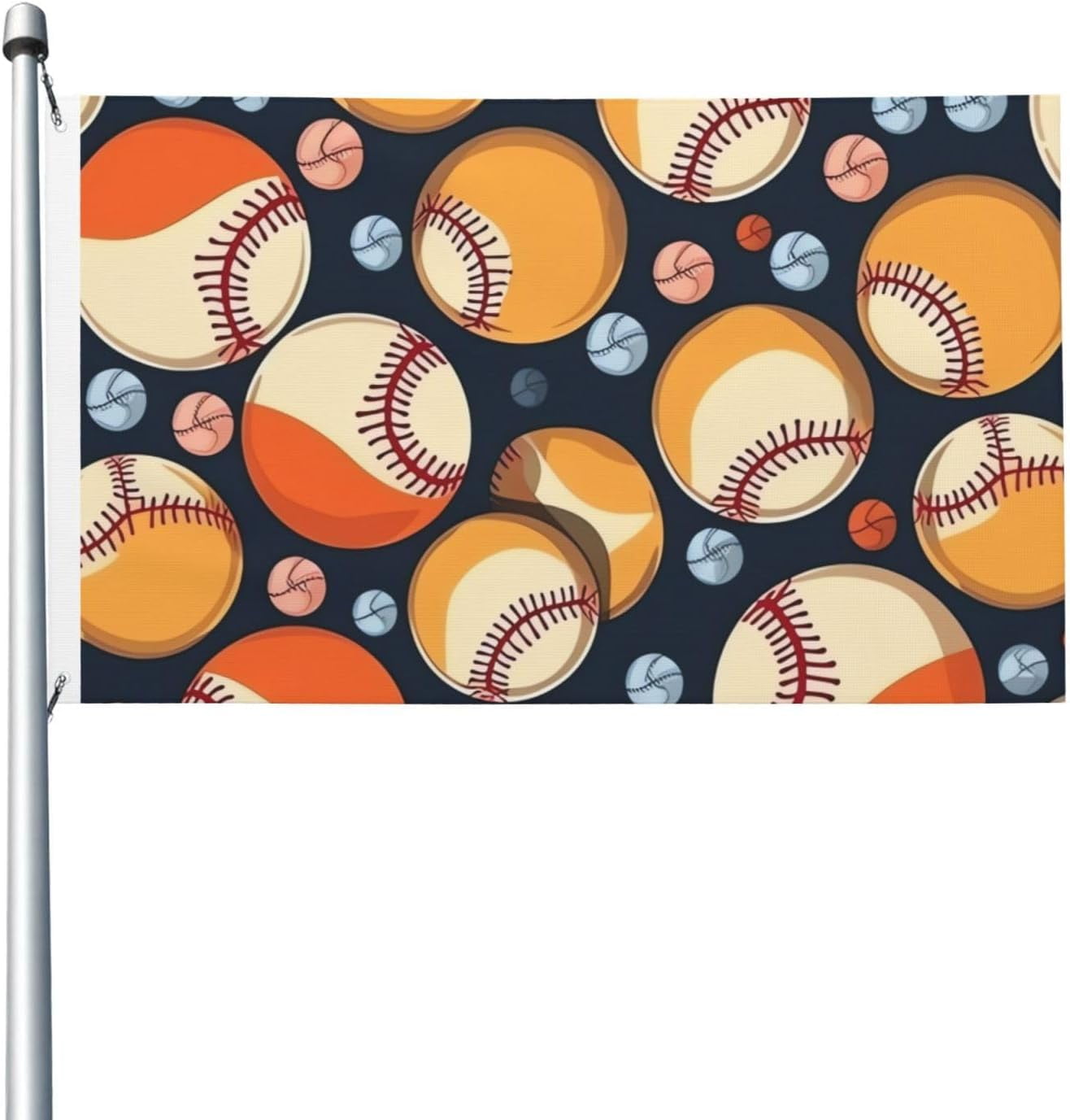 Baseball Pattern Softball Ball Sport Design Flag 4x6 ft Garden Flag ...