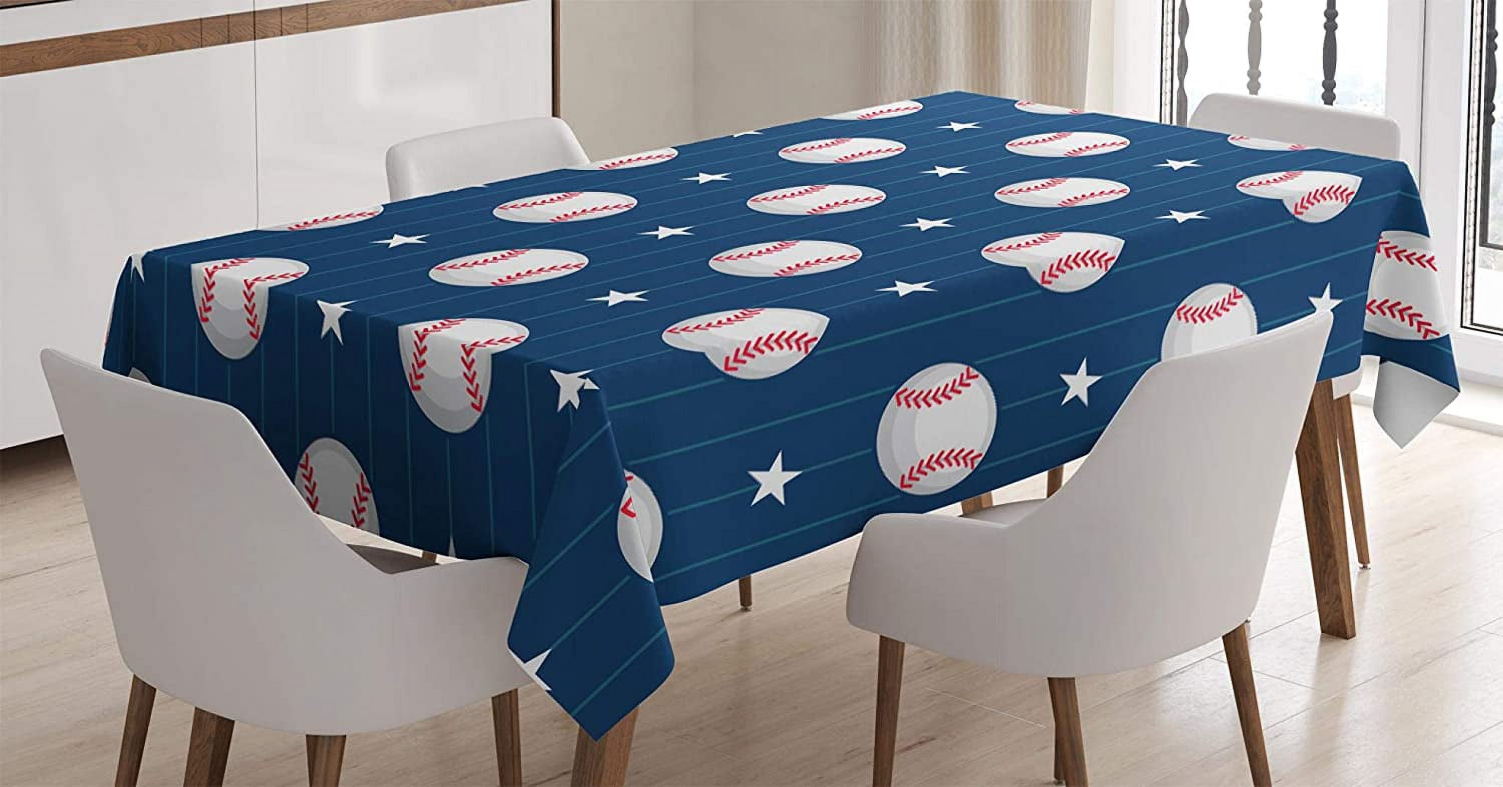 Baseball Patterns on Vertical Striped Background Stars ic Design Dining ...
