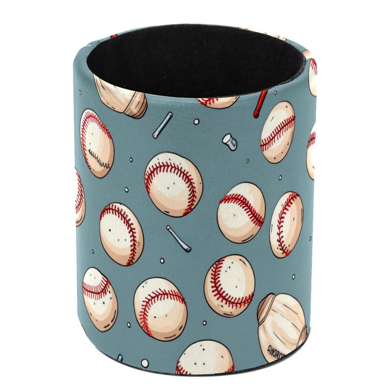 Baseball Pen Pencil Holder for Desk, Desk Pen Organizer Desktop ...