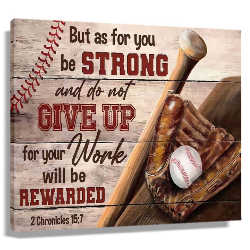 Baseball Perseverance Wall Art, Canvas Painting for Game Room, Bedroom ...