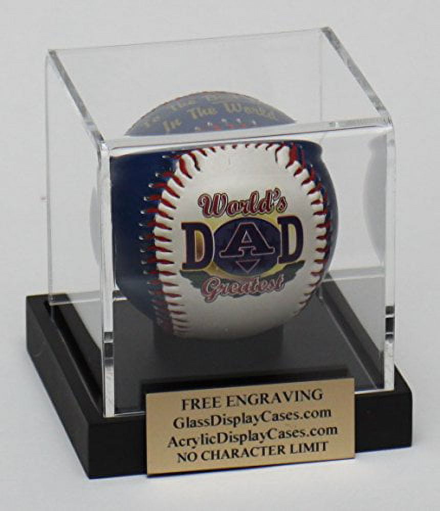 Baseball Personalized Engraved Acrylic Display Case - Holder - Thick ...