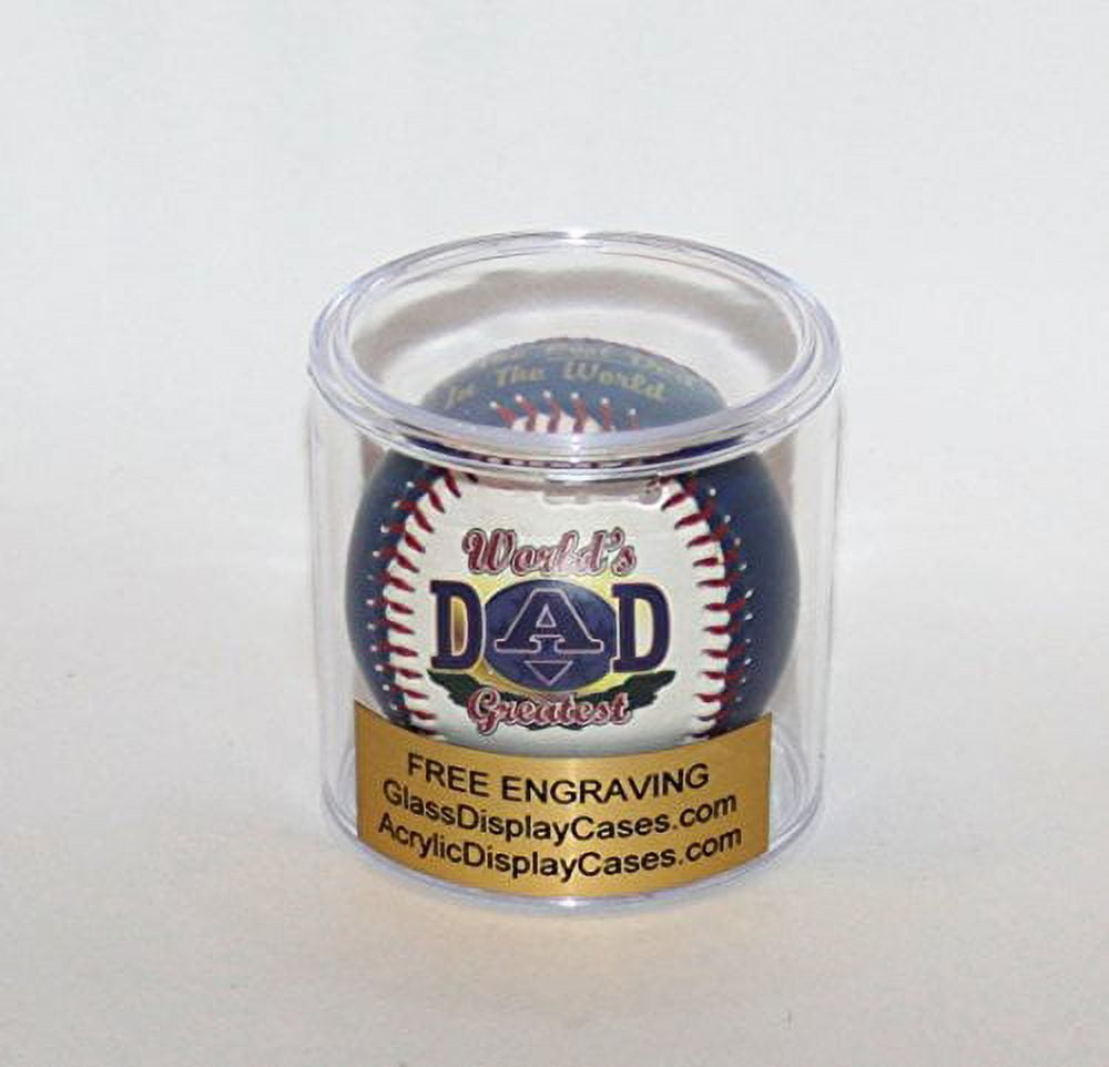 Baseball Personalized Engraved Acrylic Display Case Round Tube ...