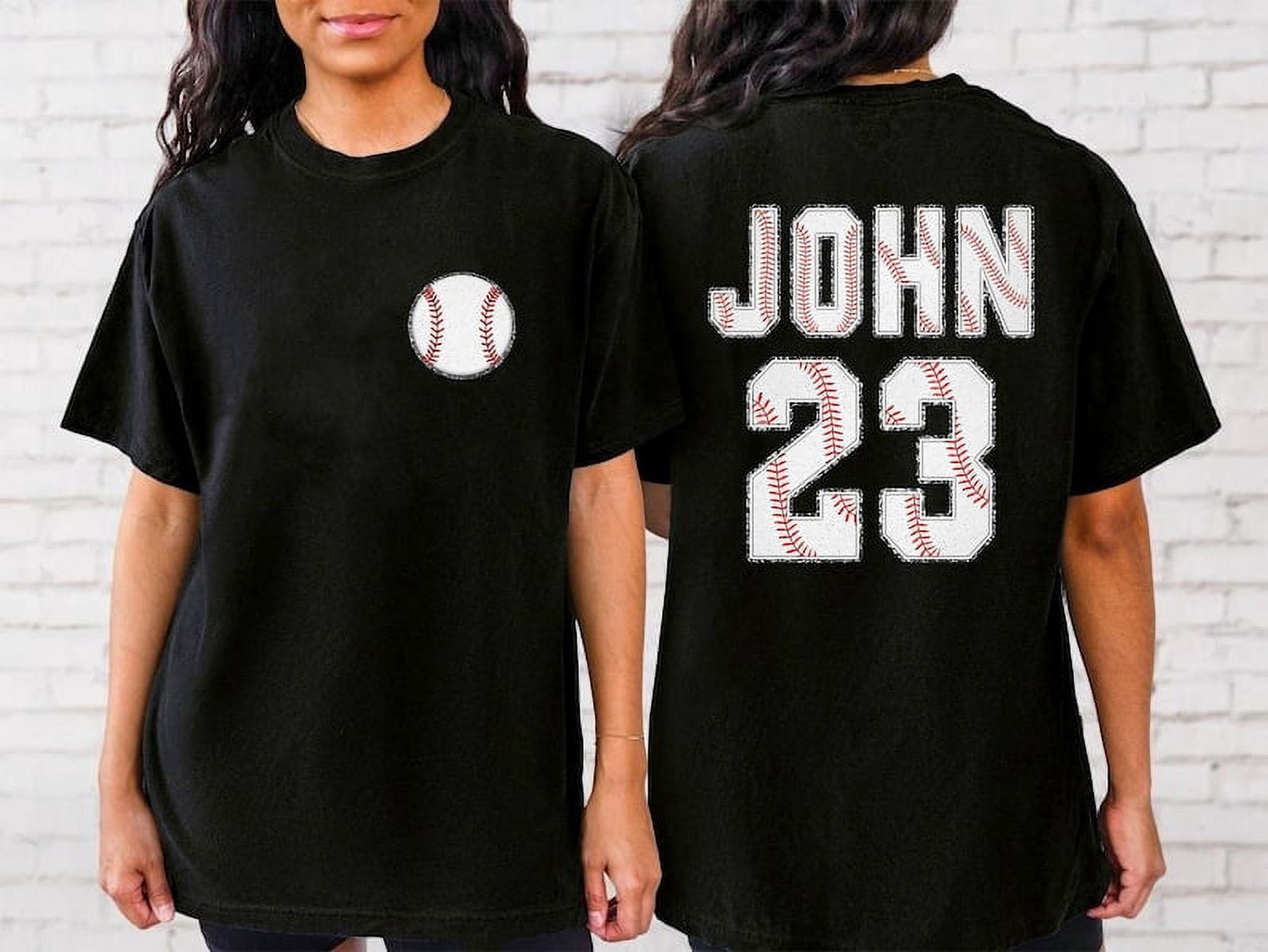 Baseball Personalized T-Shirt 2Side Number Name Sports Mom Fun, for men ...