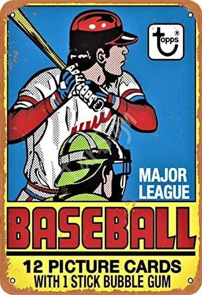 Baseball Picture Cards Vintage Tin Sign Logo 12 8 inches Advertising ...
