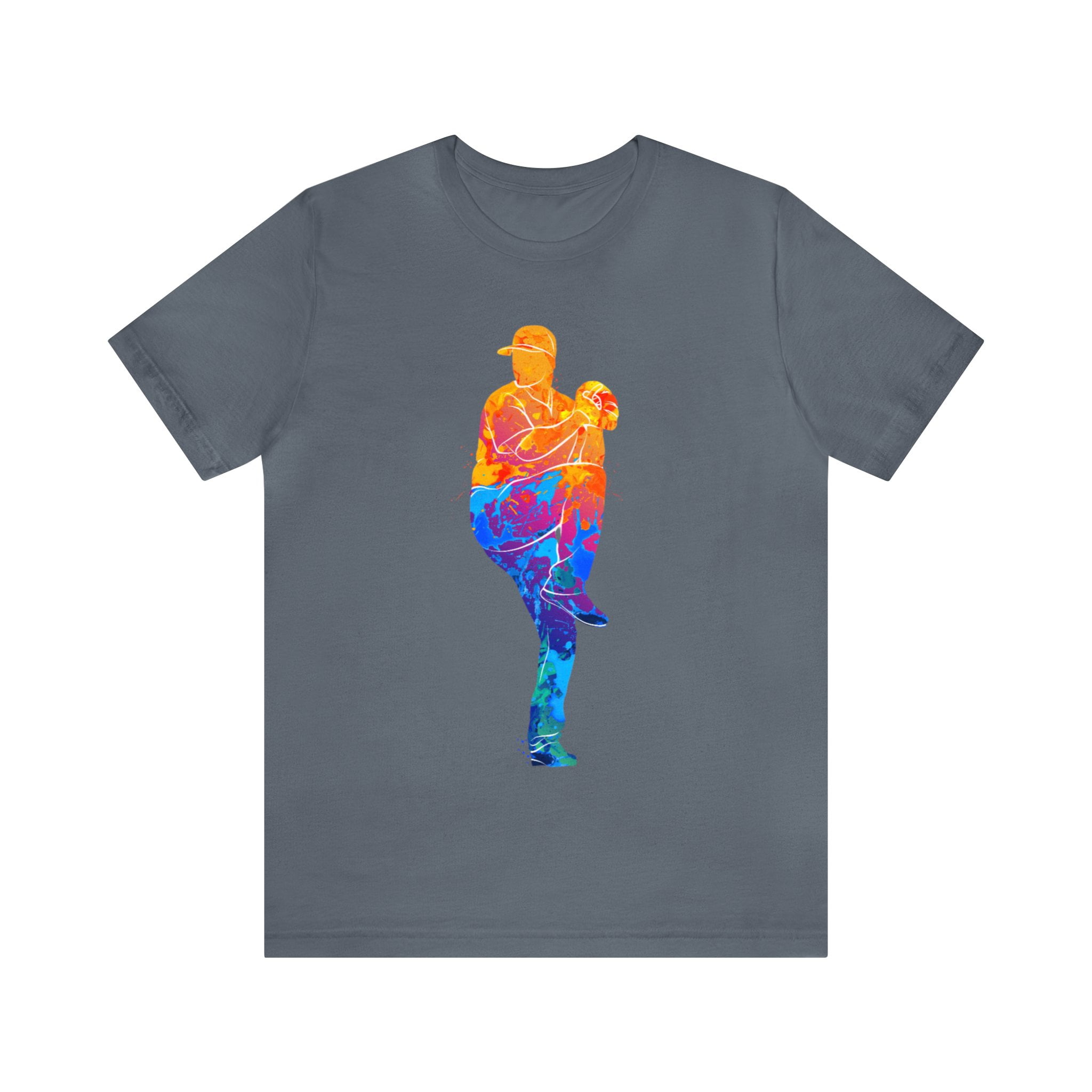 Baseball Pitcher Shirt, Colorful Baseball Player T-Shirt, Color ...