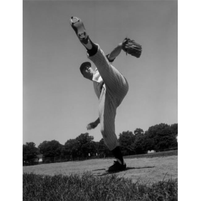 Baseball Pitcher Standing on One Leg Poster Print - 18 x 24 in ...