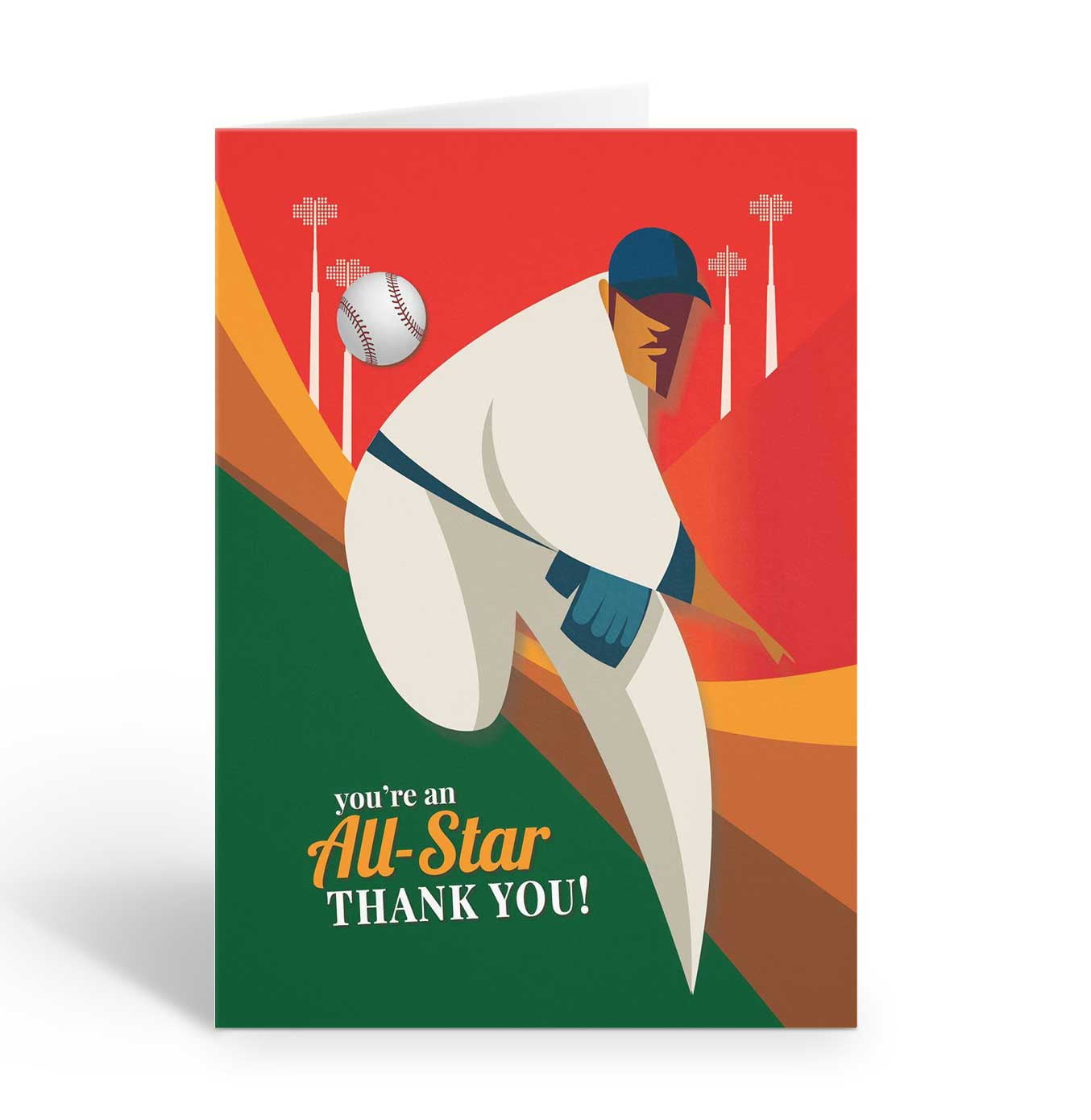 Baseball Pitcher Thank You Note Cards - 10 Note Cards w Envelopes ...