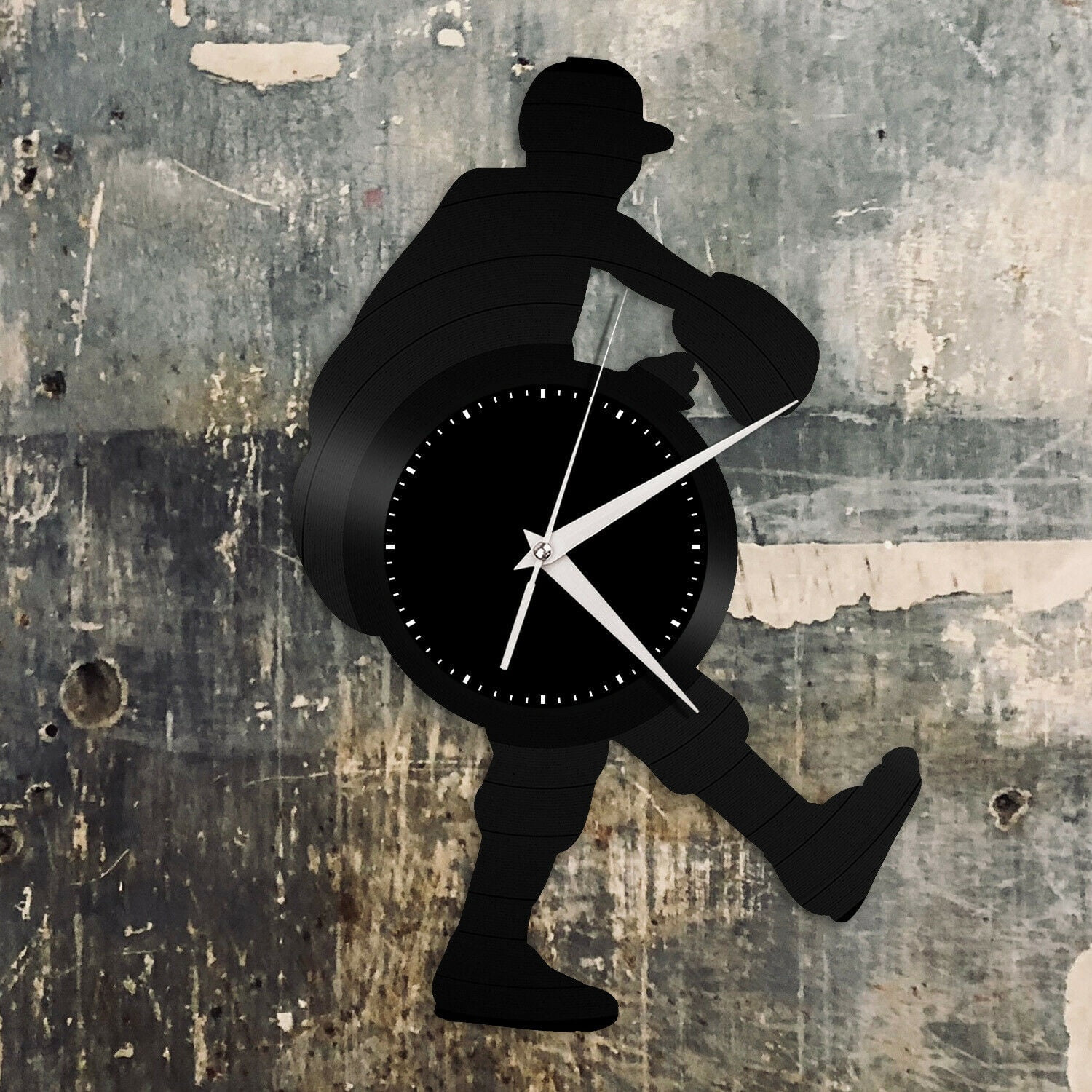 Baseball Pitcher Vinyl Wall Clock Sports Lovers Unique Gift Home Room ...