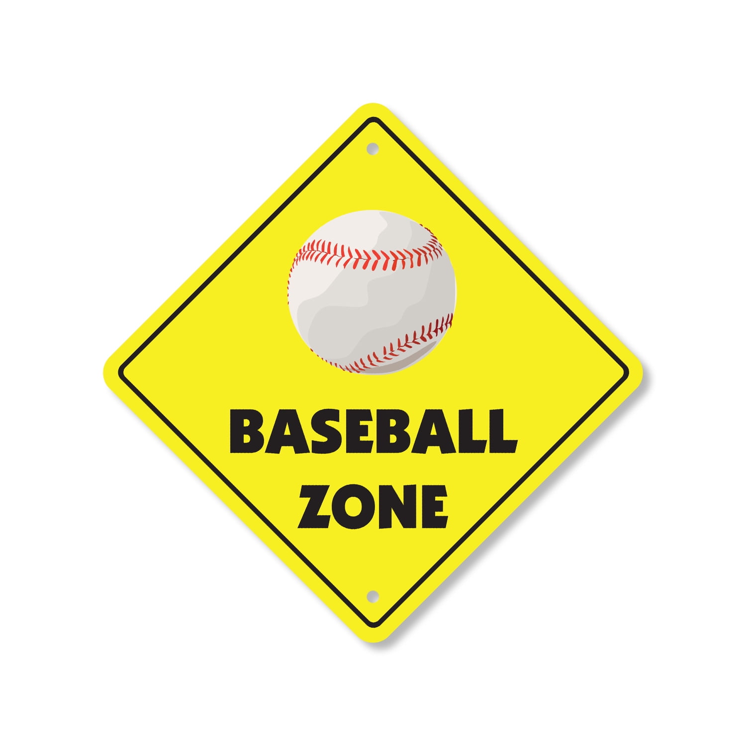 Baseball Plastic Crossing Sign - 10 Inch X 10 Inch Xing Sign Gift ...