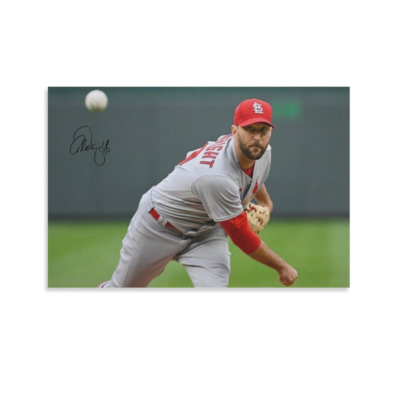 Baseball Player Adam Wainwright Autograph Canvas Poster Home Decor ...