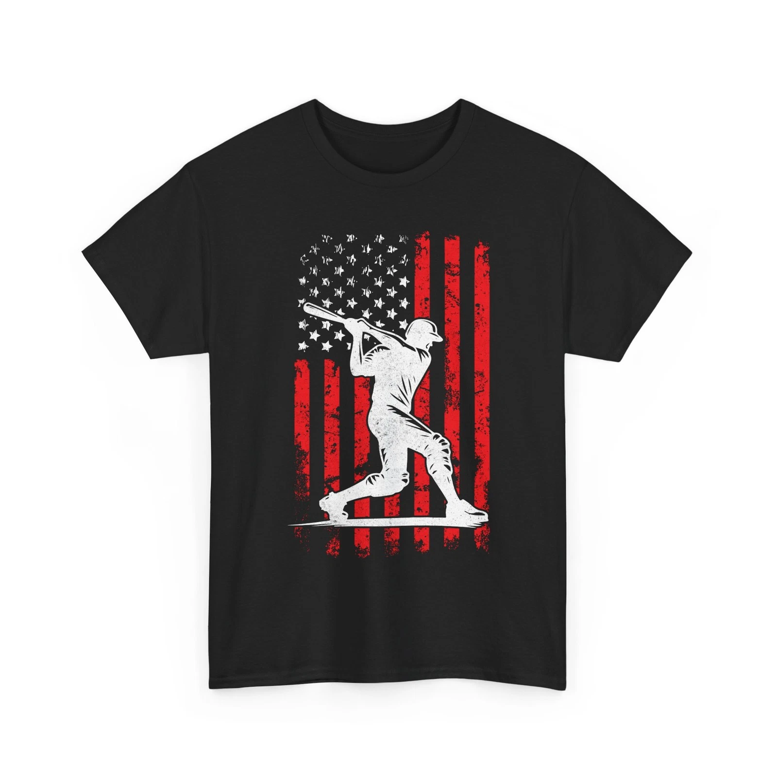 Baseball Player American Flag Sports Lovers Dad Vintage Hobby Gift ...