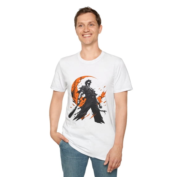 Baseball Player Anime Gothic Dark Slugger Moon Arc Unisex Softstyle T ...