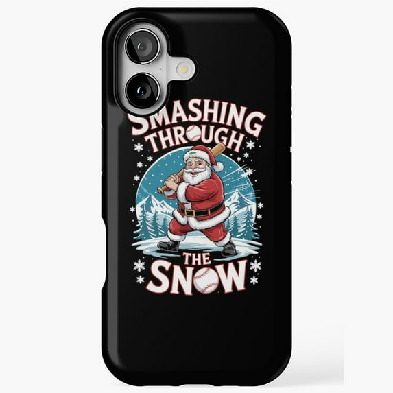 Baseball Player Christmas Holiday Sport Case with iPhone 17 through 11 ...