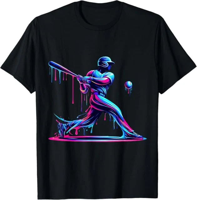 Baseball Player Drip Shirt For Boys Men Teen Ice Cream T-Shirt S-5XL ...