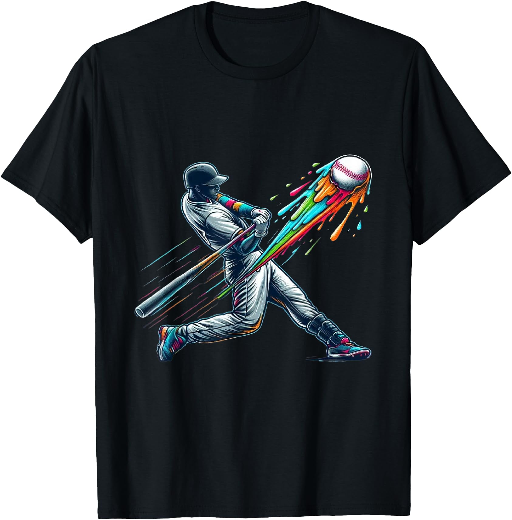 Baseball Player Drip Softstyle Unisex T-Shirt,Black Color,Size 3T ...