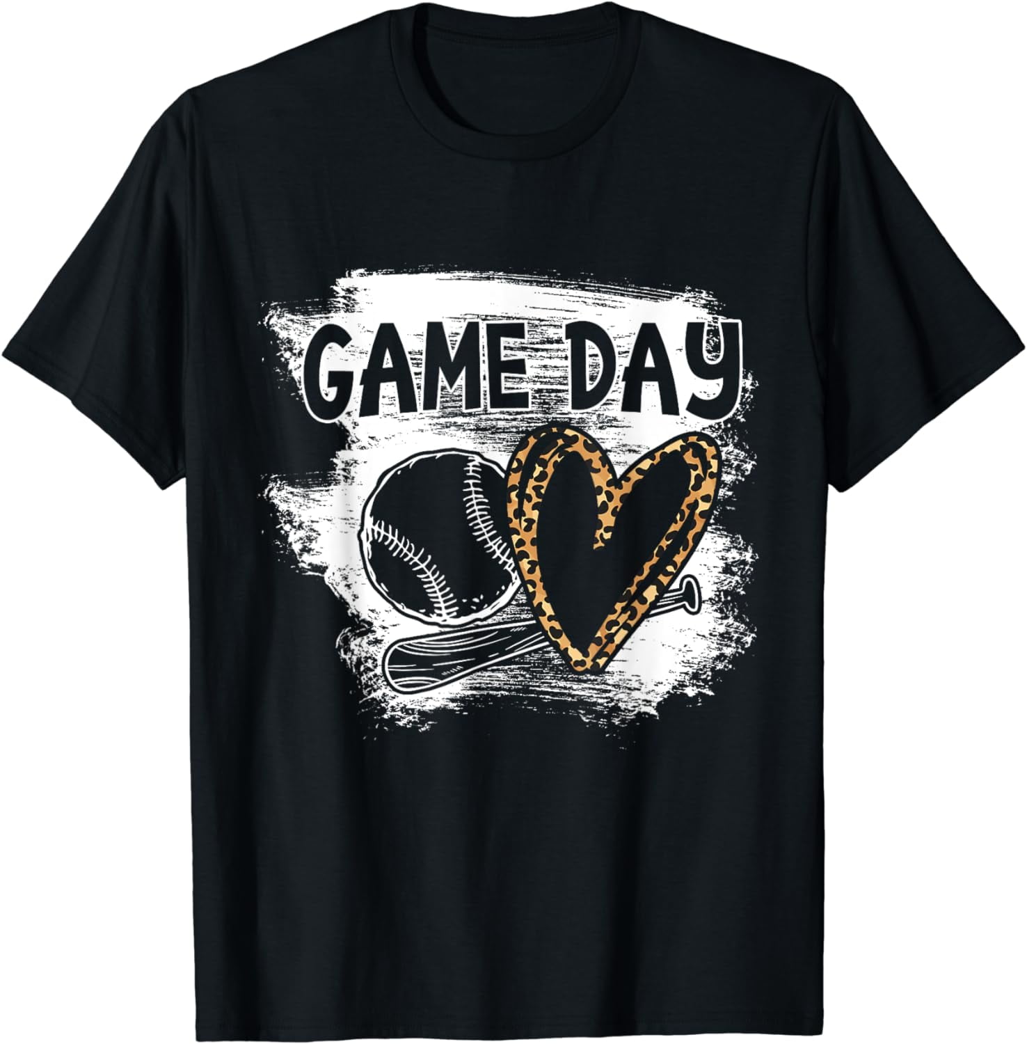Baseball Player Game Day Leopard Cheetah Baseball Fan T-Shirt - Walmart.com