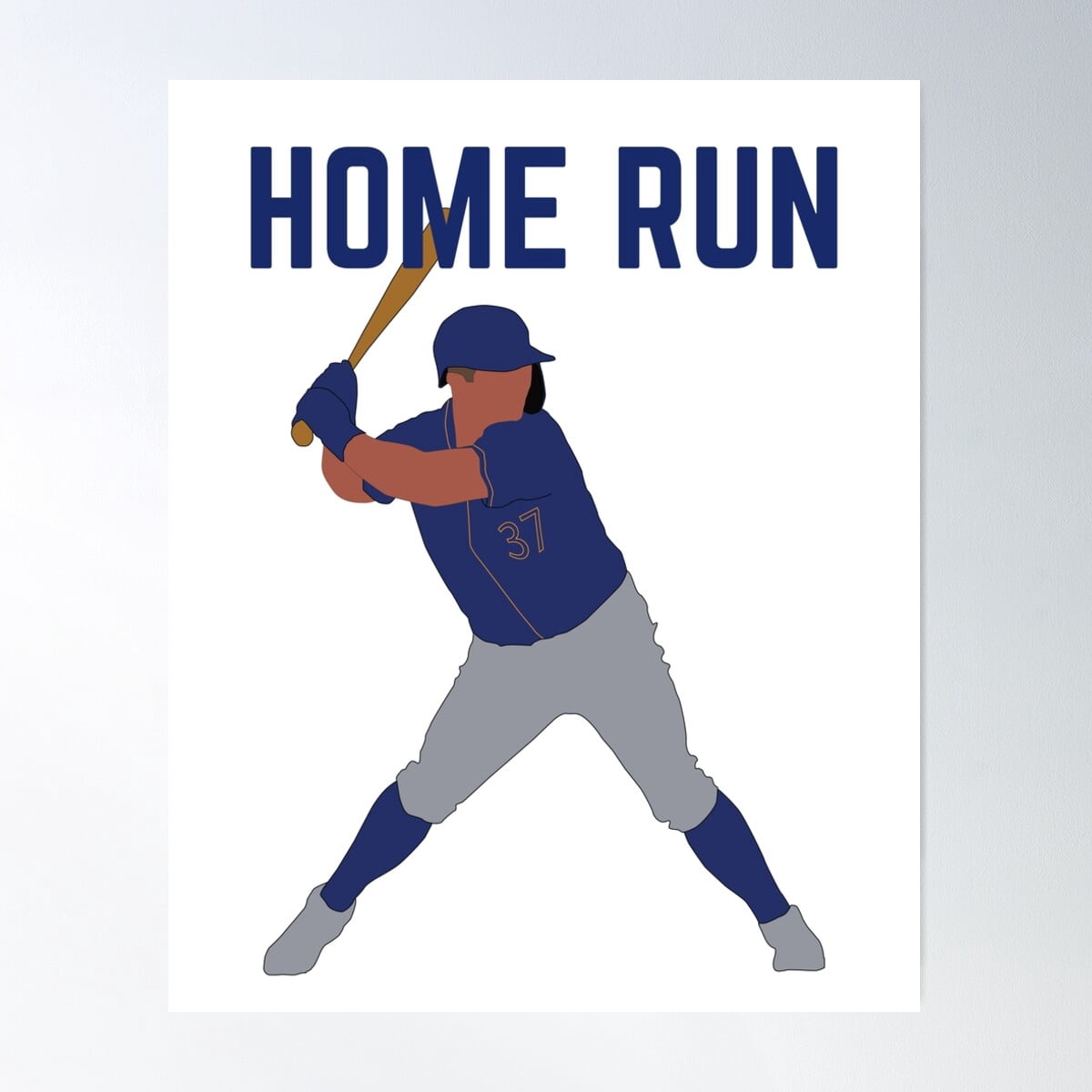 Baseball Player- Home Run Poster Wall Art, Modern Wall Decor For Living ...