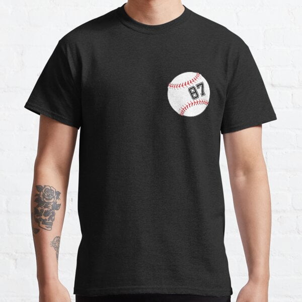 Baseball Player Jersey No 87 Back Number #87 Ball Sport Sticker Gift ...