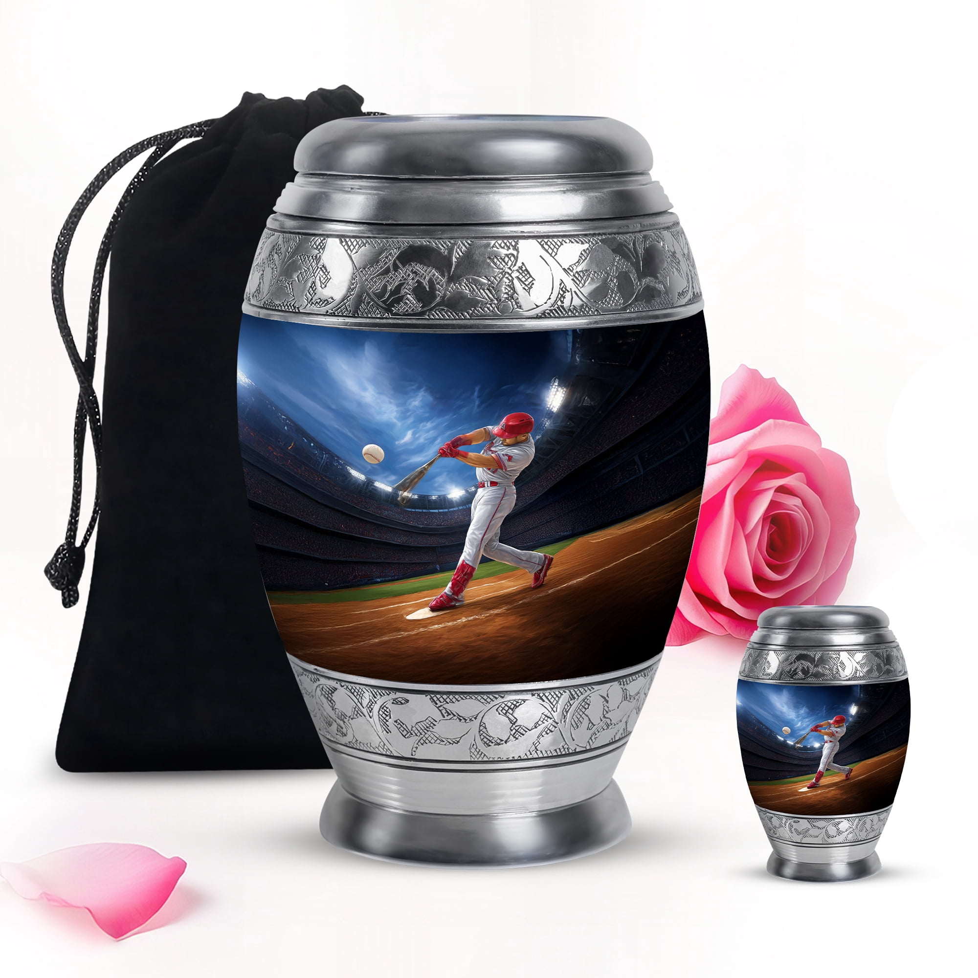 Baseball Player Large Burial Urns For Human Ashes Adult Man & Father ...