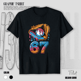 Baseball Player Number Sixty Seven Sport Ice Cream Drip Youth Unisex T ...
