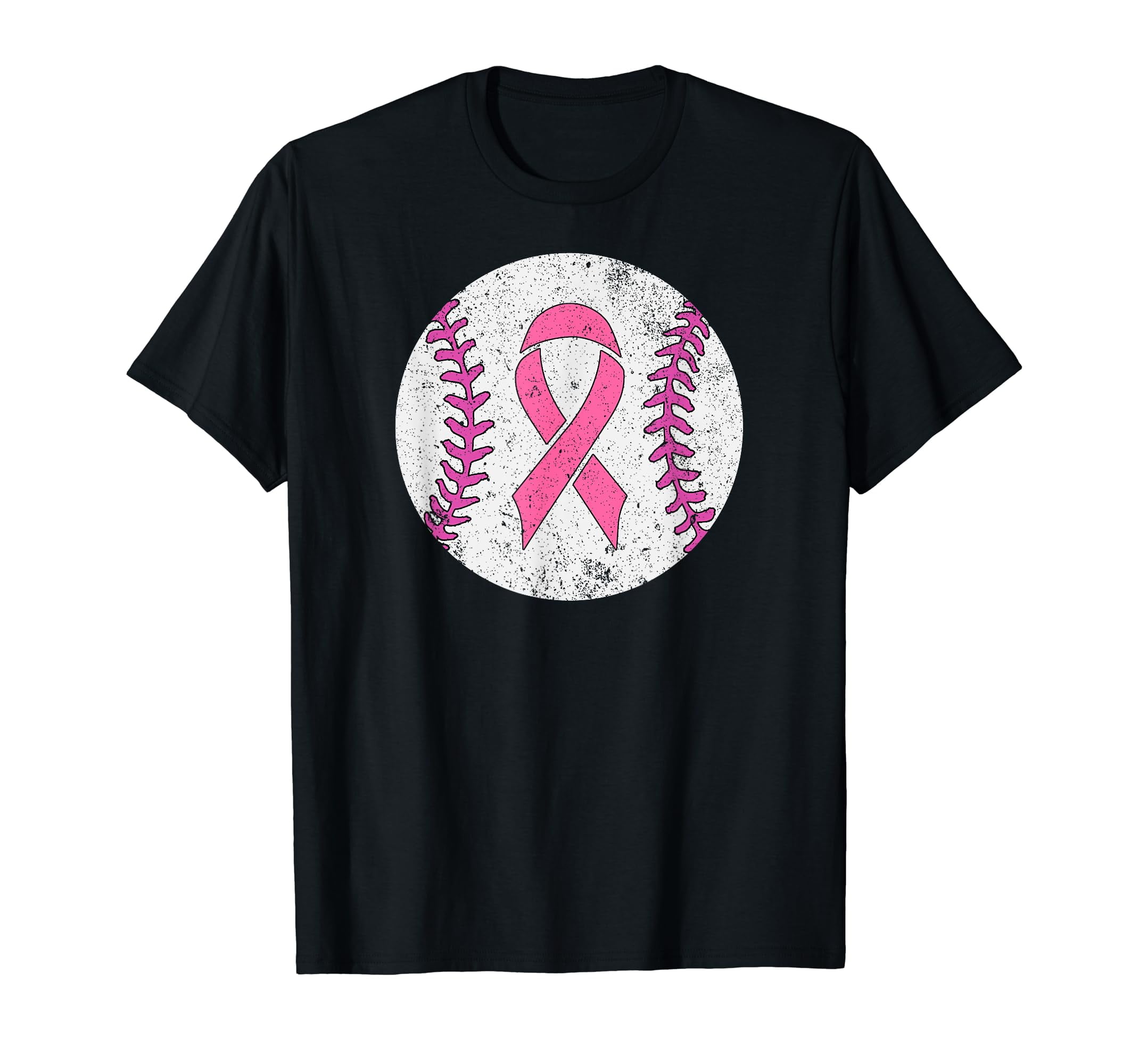 Baseball Player Pink Ribbon Breast Cancer Awareness Costume T-Shirt ...