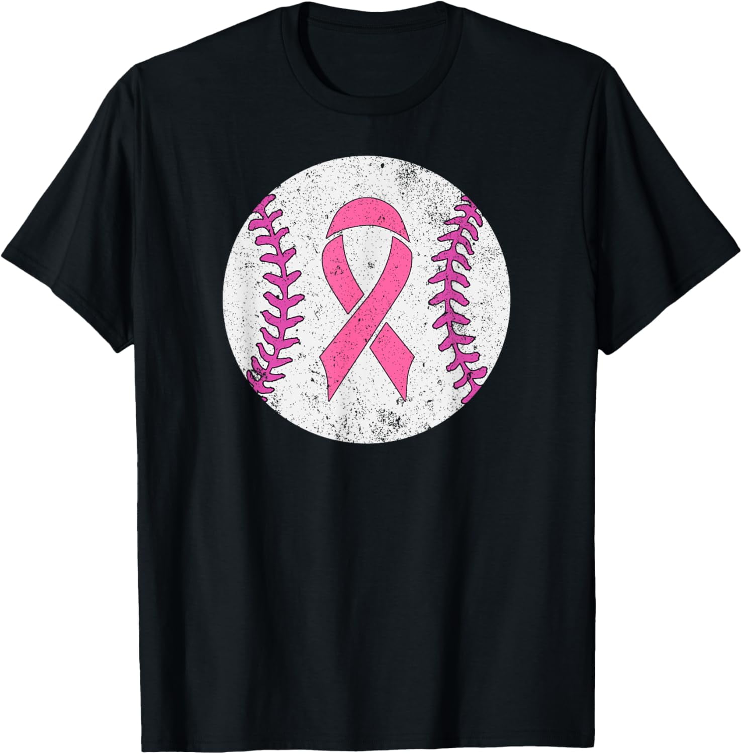 Baseball Player Pink Ribbon Breast Cancer Awareness Costume T-Shirt ...
