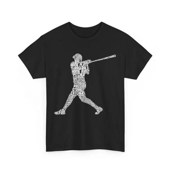 Baseball Player Sports Bat Supporter Graphic Athlete Unisex T-Shirt, S ...