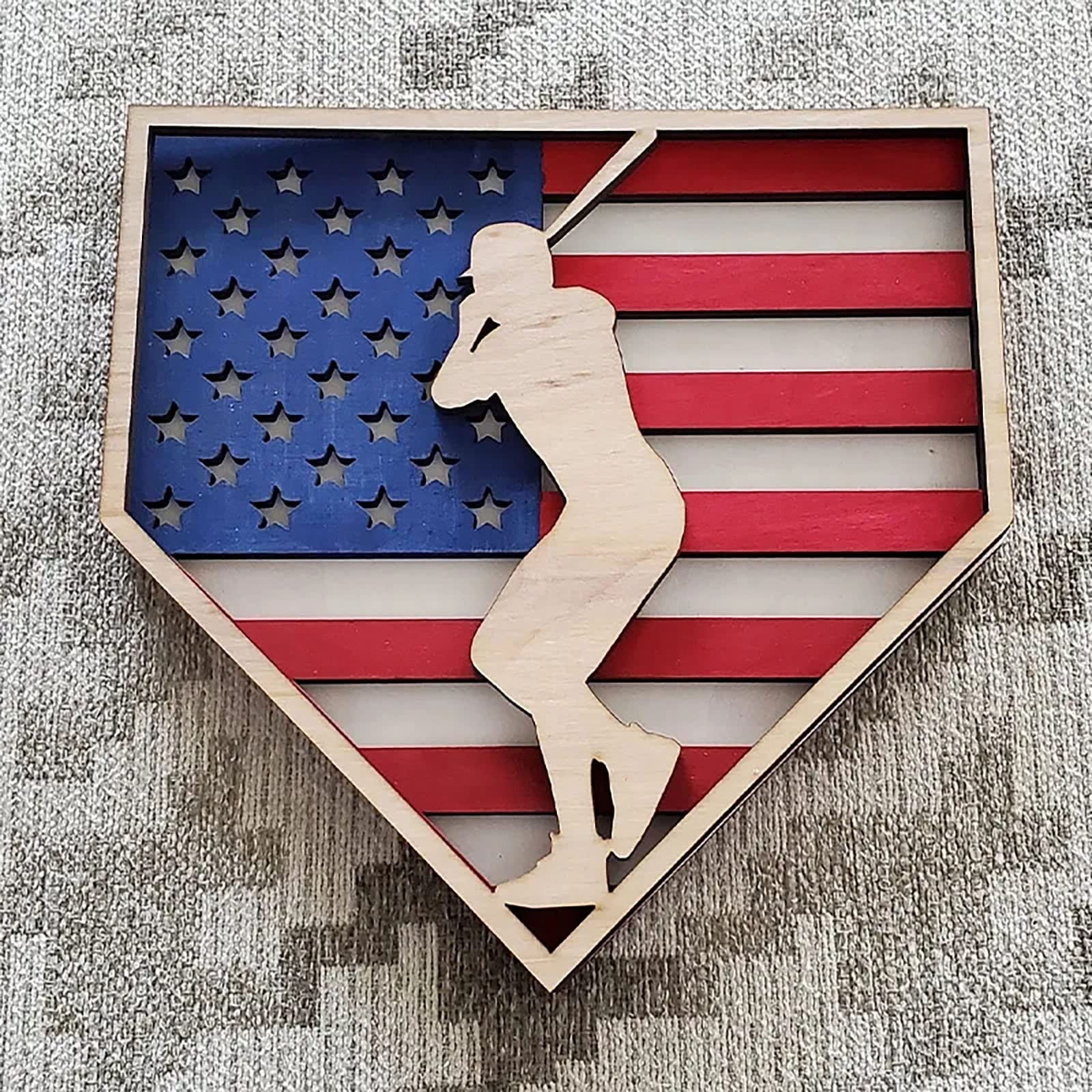 Baseball Player Wooden Sign 3D Baseball Plaque Baseball End of Season ...