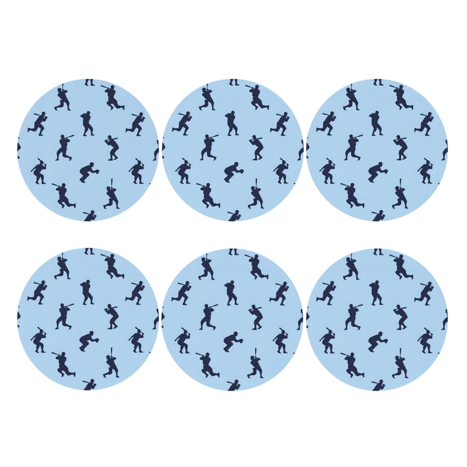 Baseball Players Leather Coasters for Drinks Perfect for Living Room ...