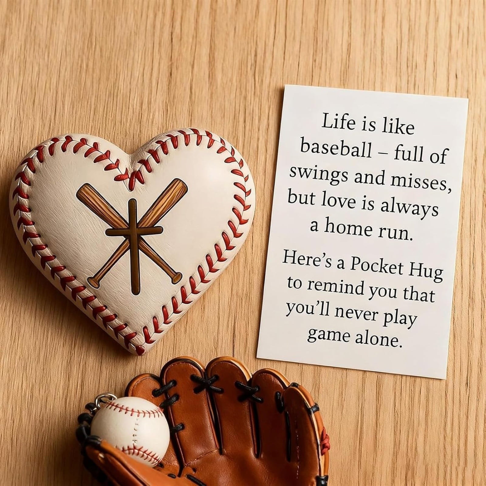 Baseball Pocket Hug-Heart Shaped Collectible for Players & Fans ...
