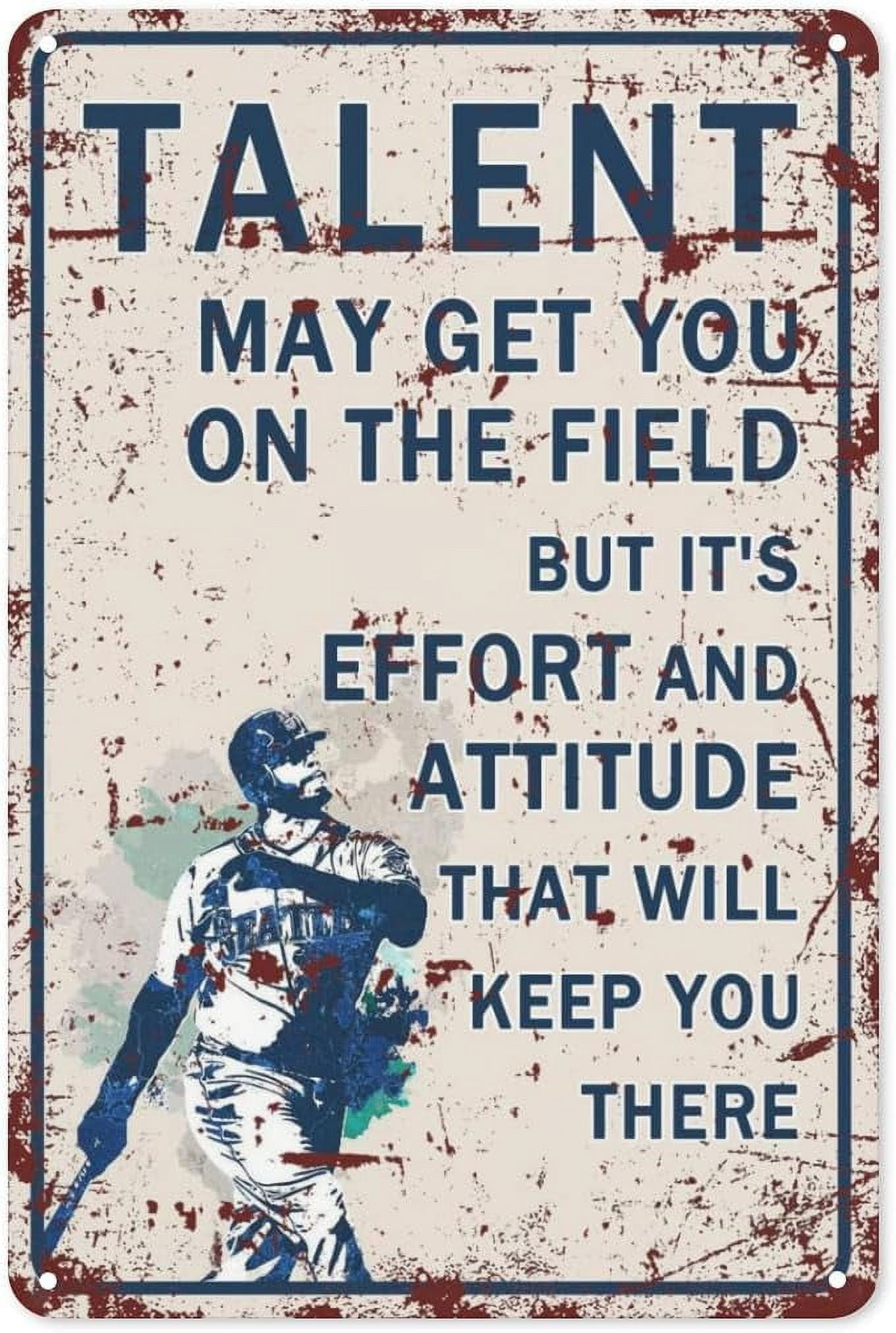 Baseball Poster Baseball Art Wall Decor Baseball Tin Sign for Famous ...