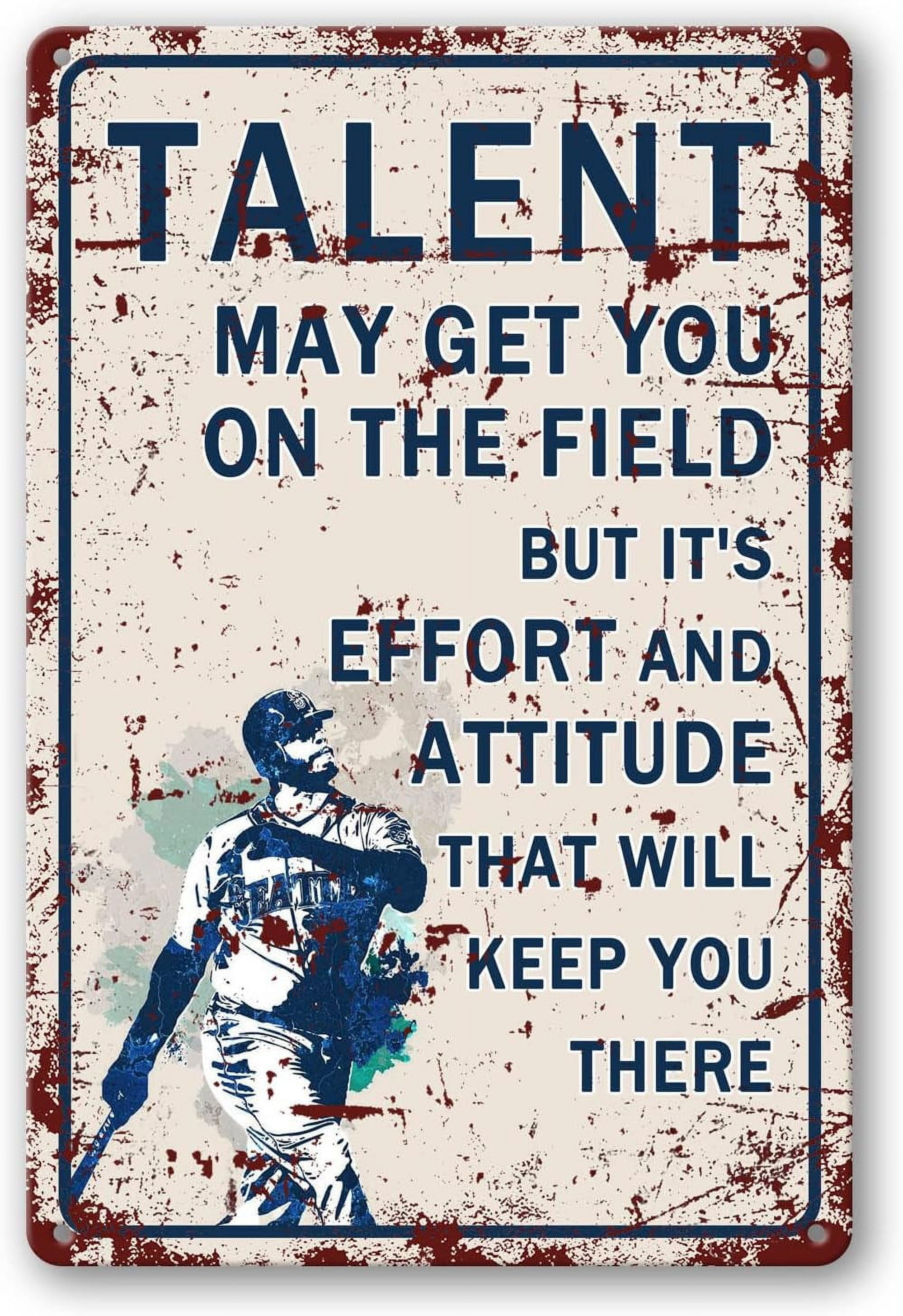 Baseball Poster Baseball Art Wall Decor Baseball Tin Sign For Famous ...