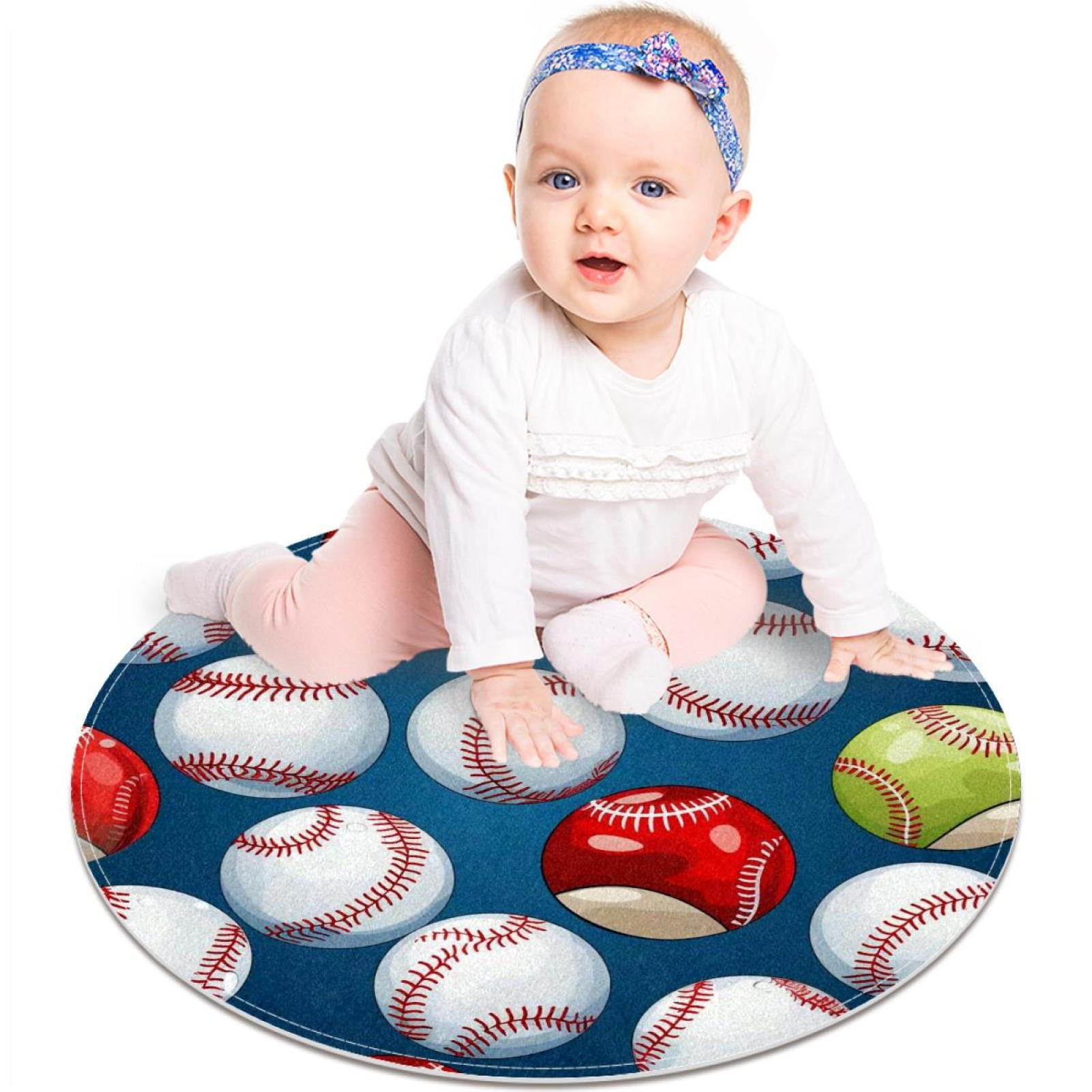 Baseball Prints Small Area Rugs Bathroom Rugs, Non-Slip Throw Rug Floor ...