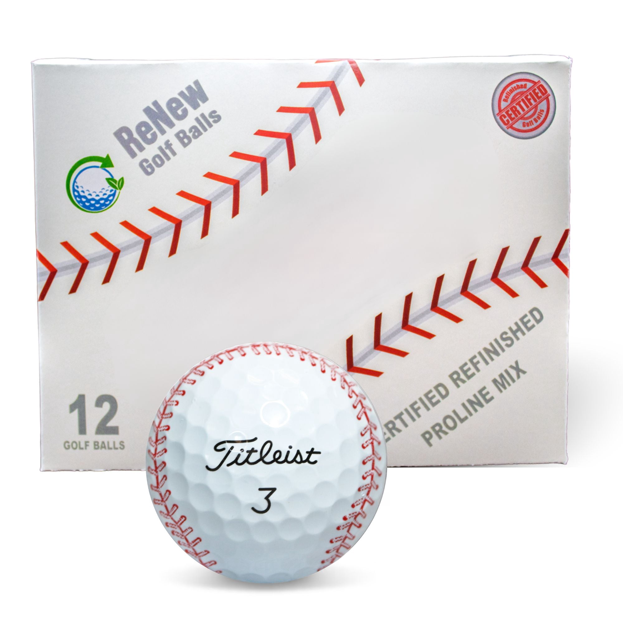 Baseball ProV1 Golf Balls Refinished 12 Pack - Walmart.com