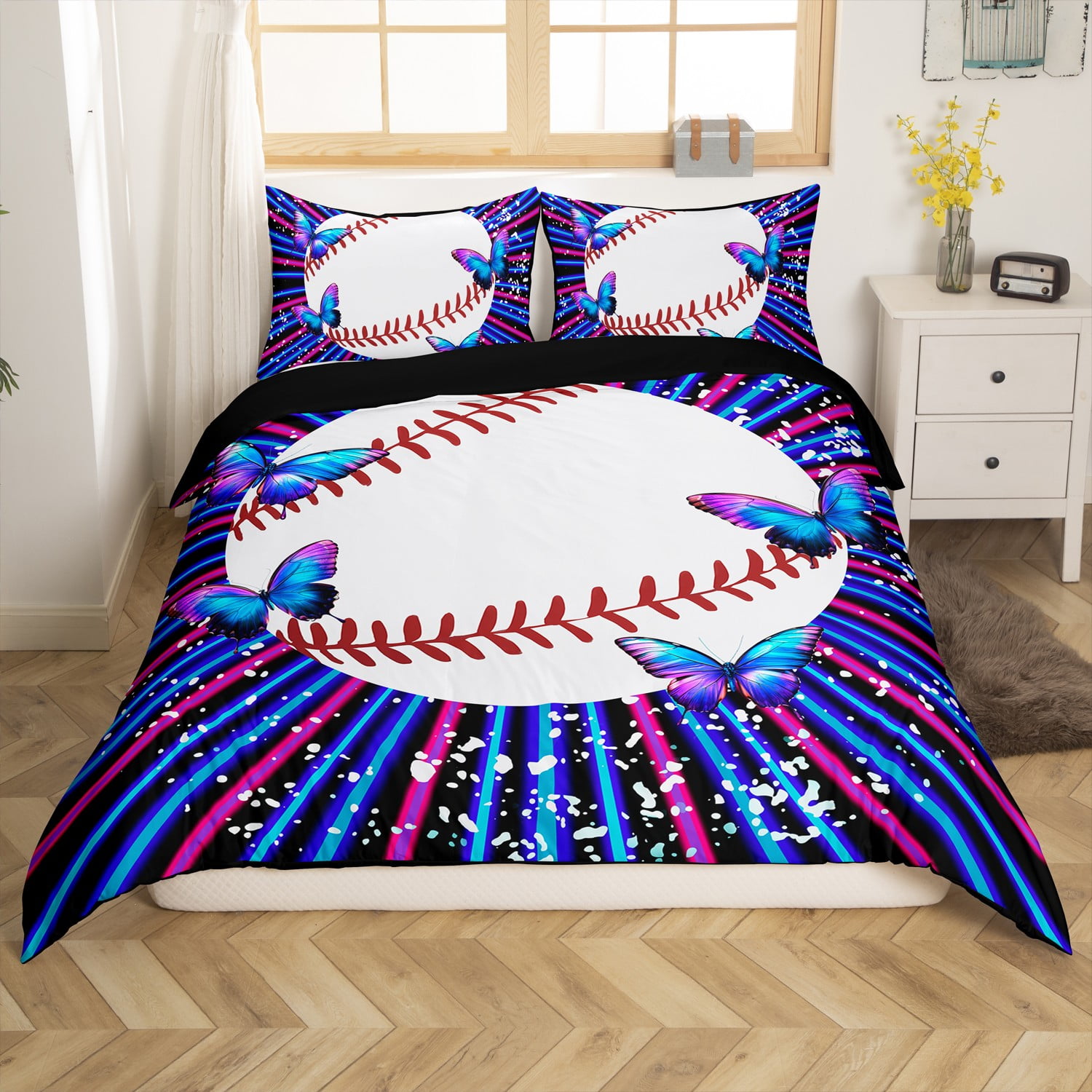 Baseball Queen Bedding Sets Sports Duvet Cover Sports Game Themed ...
