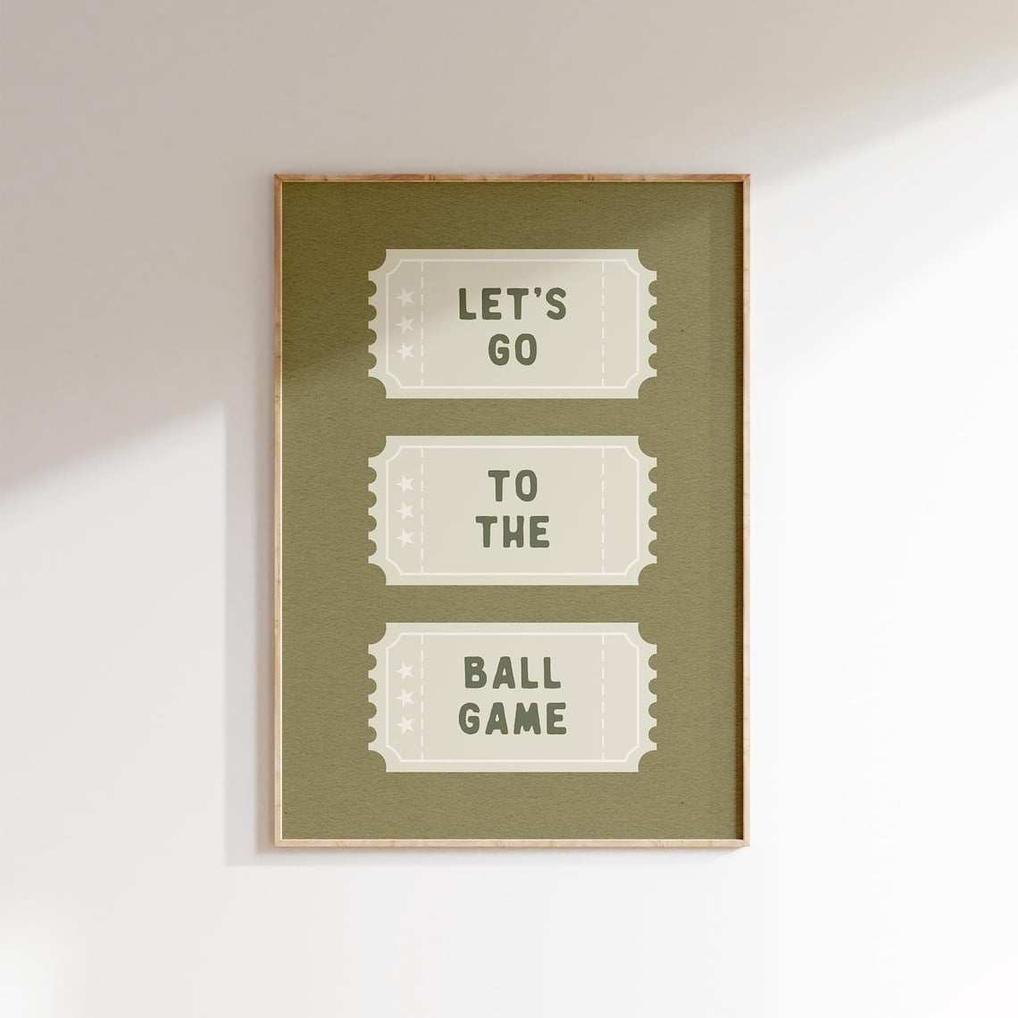 Baseball Quote Print, Lets Go To The Ball Game Poster, Unframed Paper ...