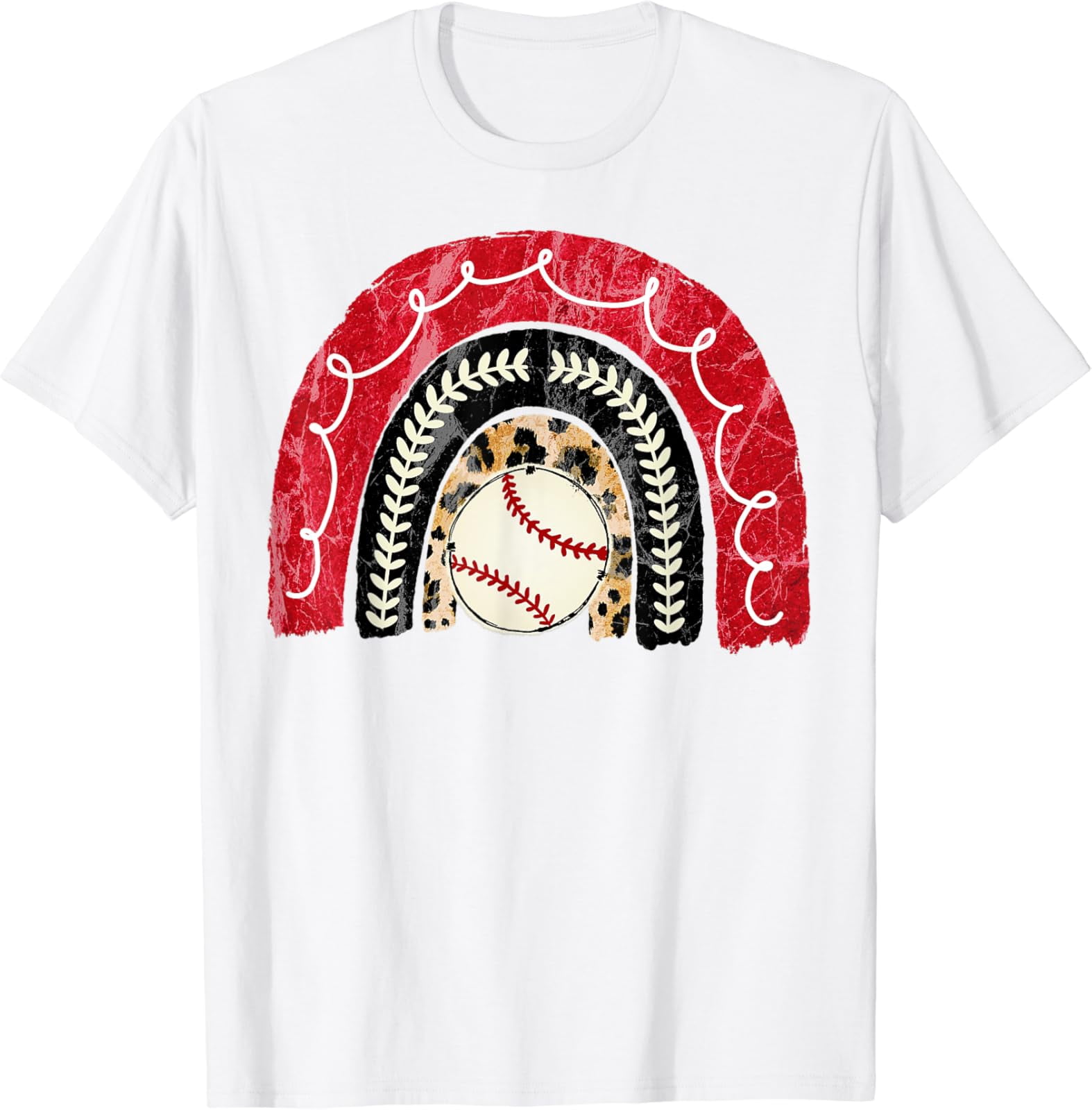 Baseball Rainbow Leopard Print Mother Woman Women Sports T-Shirt Unisex ...