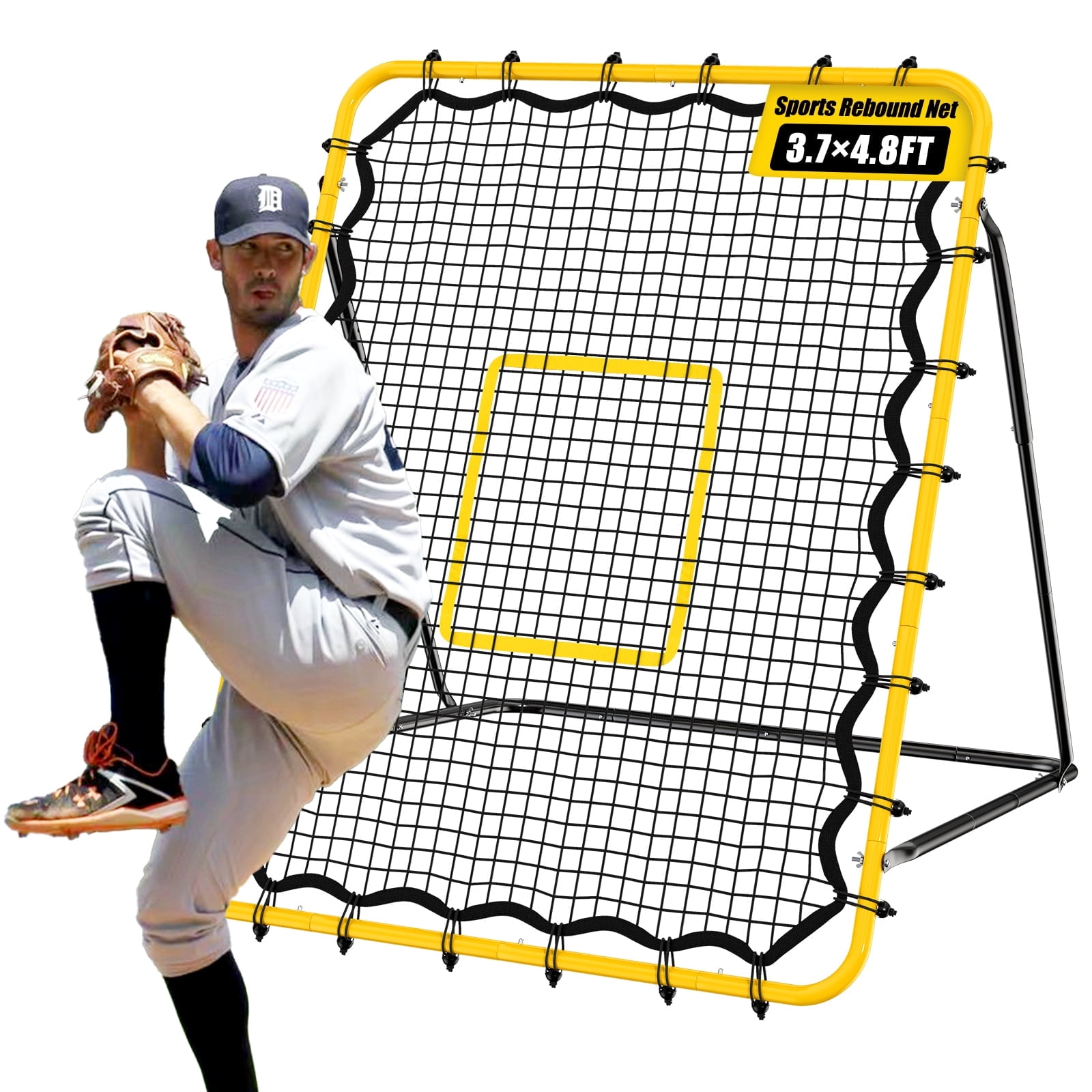 Baseball Rebound Net,Multi-Sports Pitching Rebound Net, 5 Adjustable ...