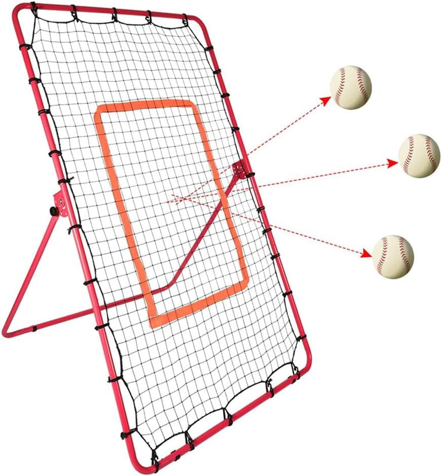 Baseball Rebounder Net 6 x 4 ft 4 Angles Adjustable Baseball Bounce ...
