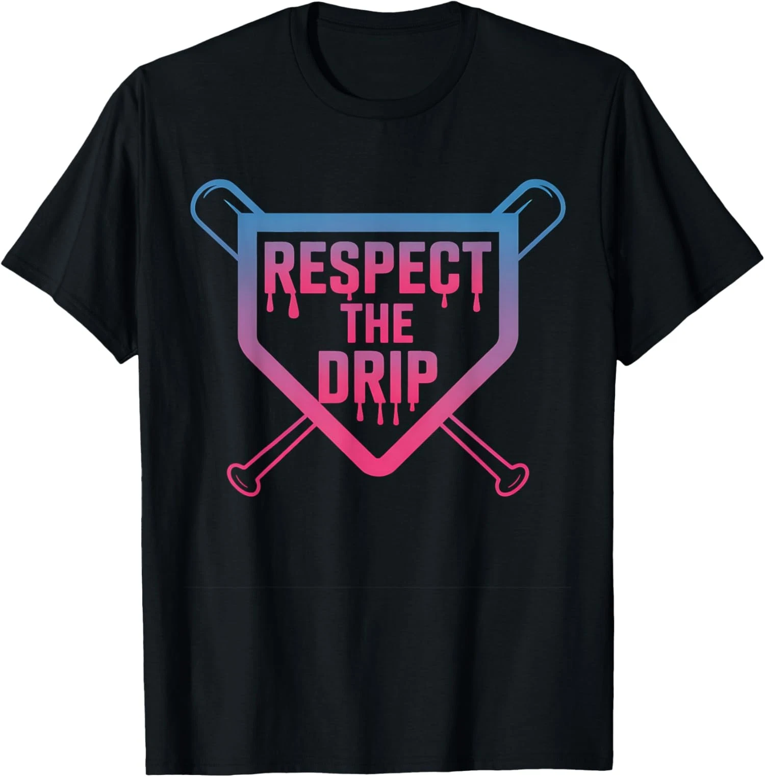 Baseball Respect The Drip Home Plate Drip Ice Cream Unisex T-Shirt, for ...