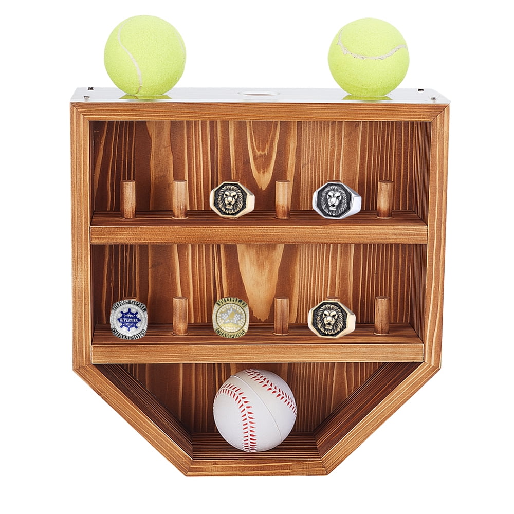 Baseball Ring Holder 12 Ring Posts Championship Ring Display Case ...